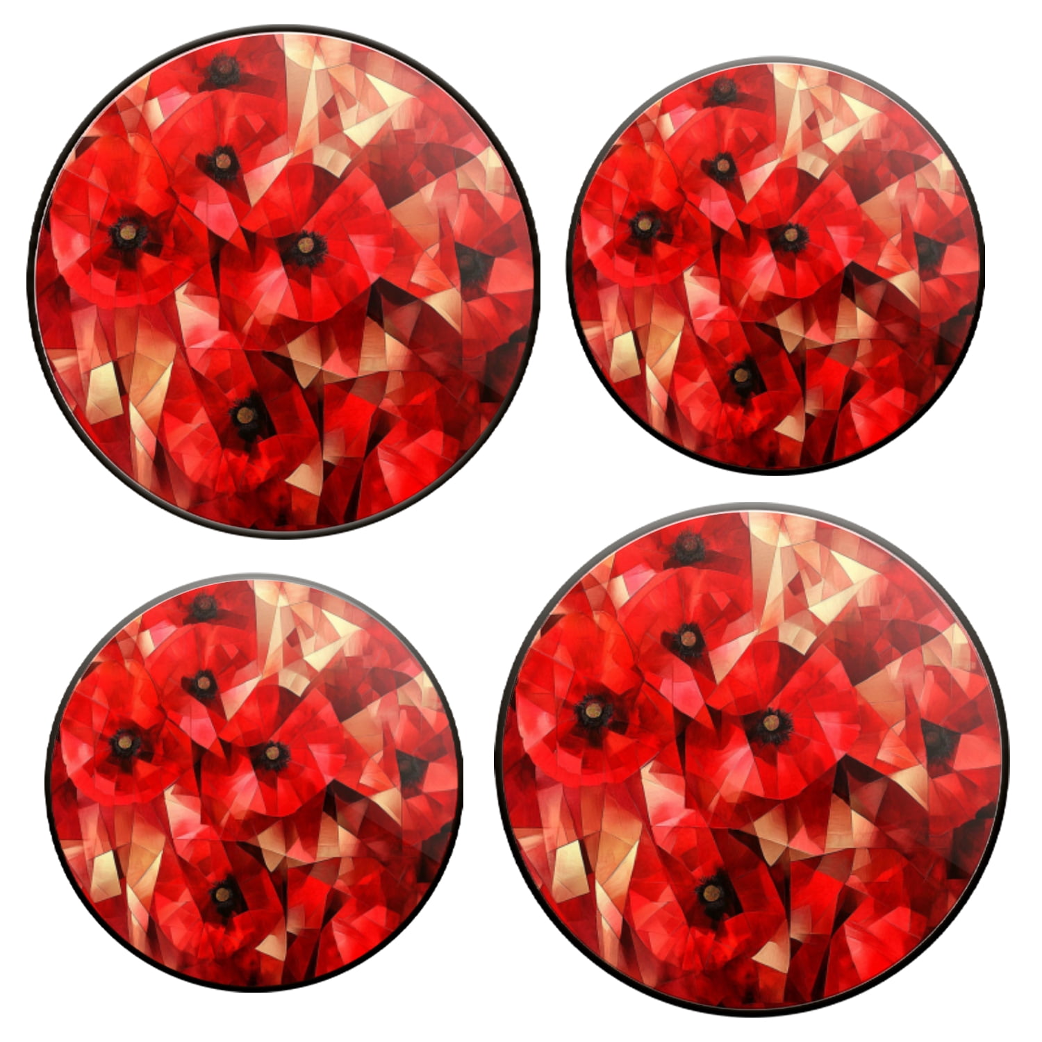 Electric Stove Top Covers Set of 4 for Range Accessories, Abstract ...