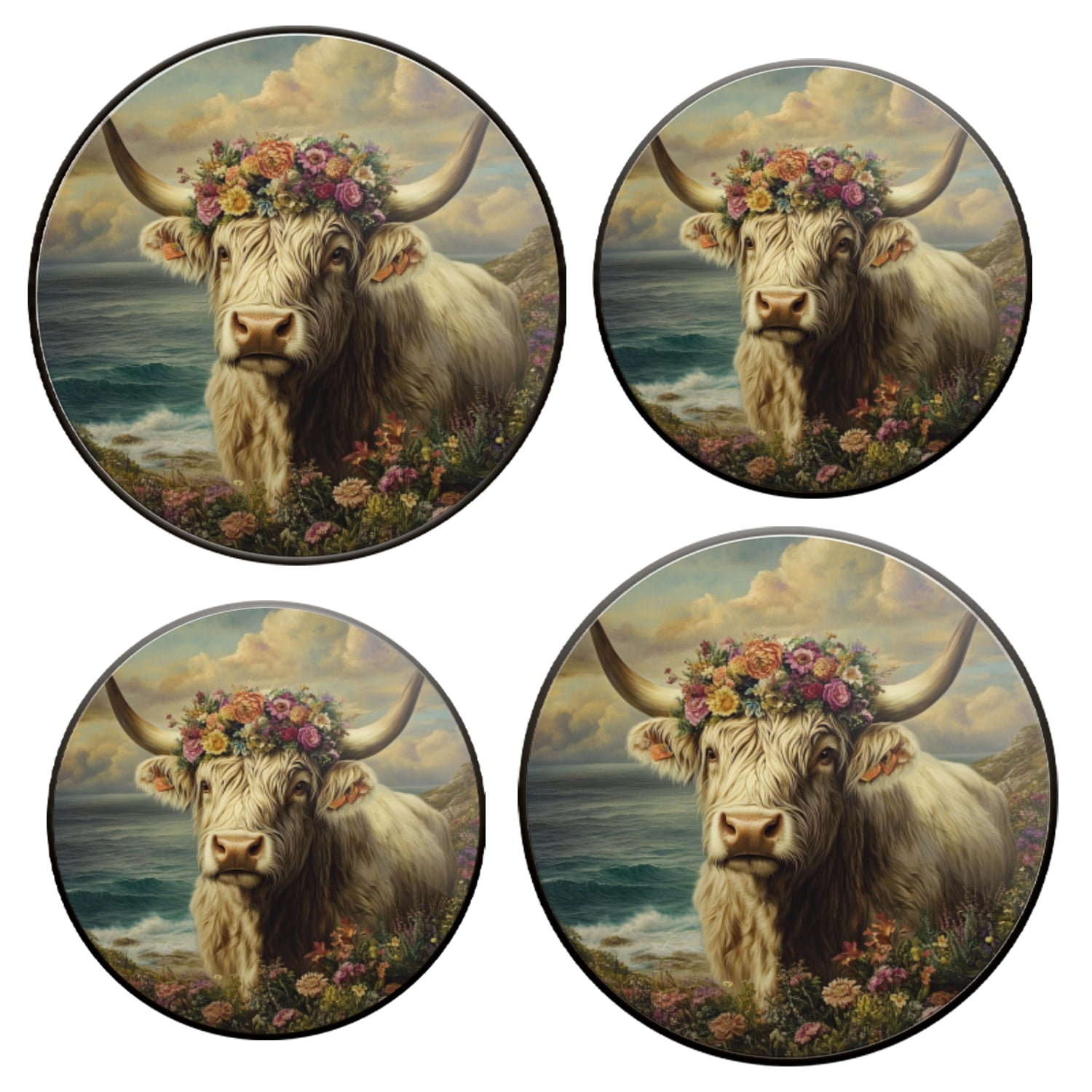 Electric Stove Top Covers Set of 4 for Range Accessories, Bighorn Bull ...