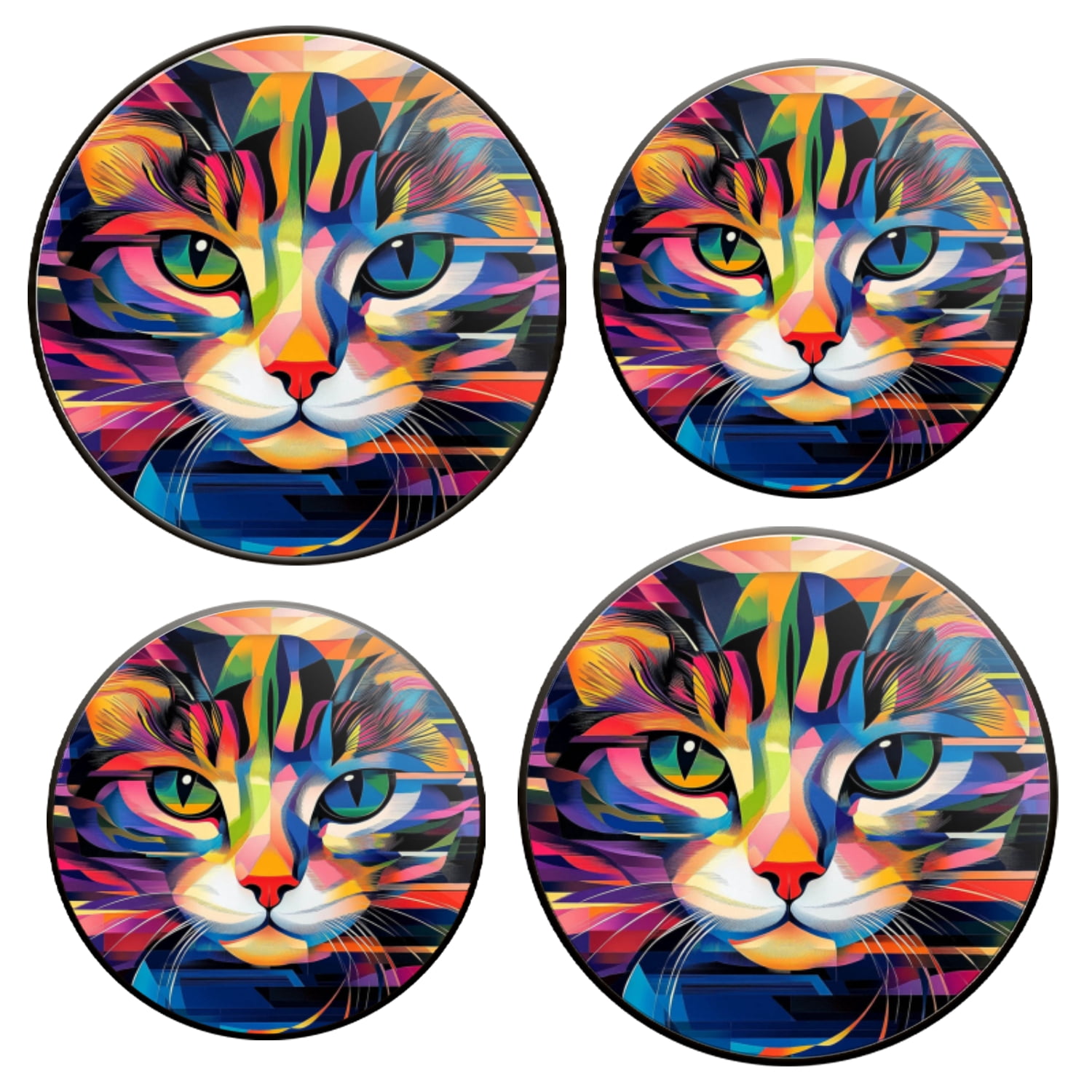 Electric Stove Top Covers Set of 4 for Range Accessories, Colorful Cat ...