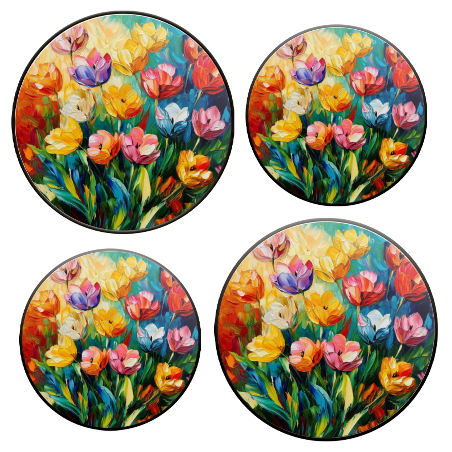 Electric Stove Top Covers Set of 4 for Range Accessories, Colorful ...