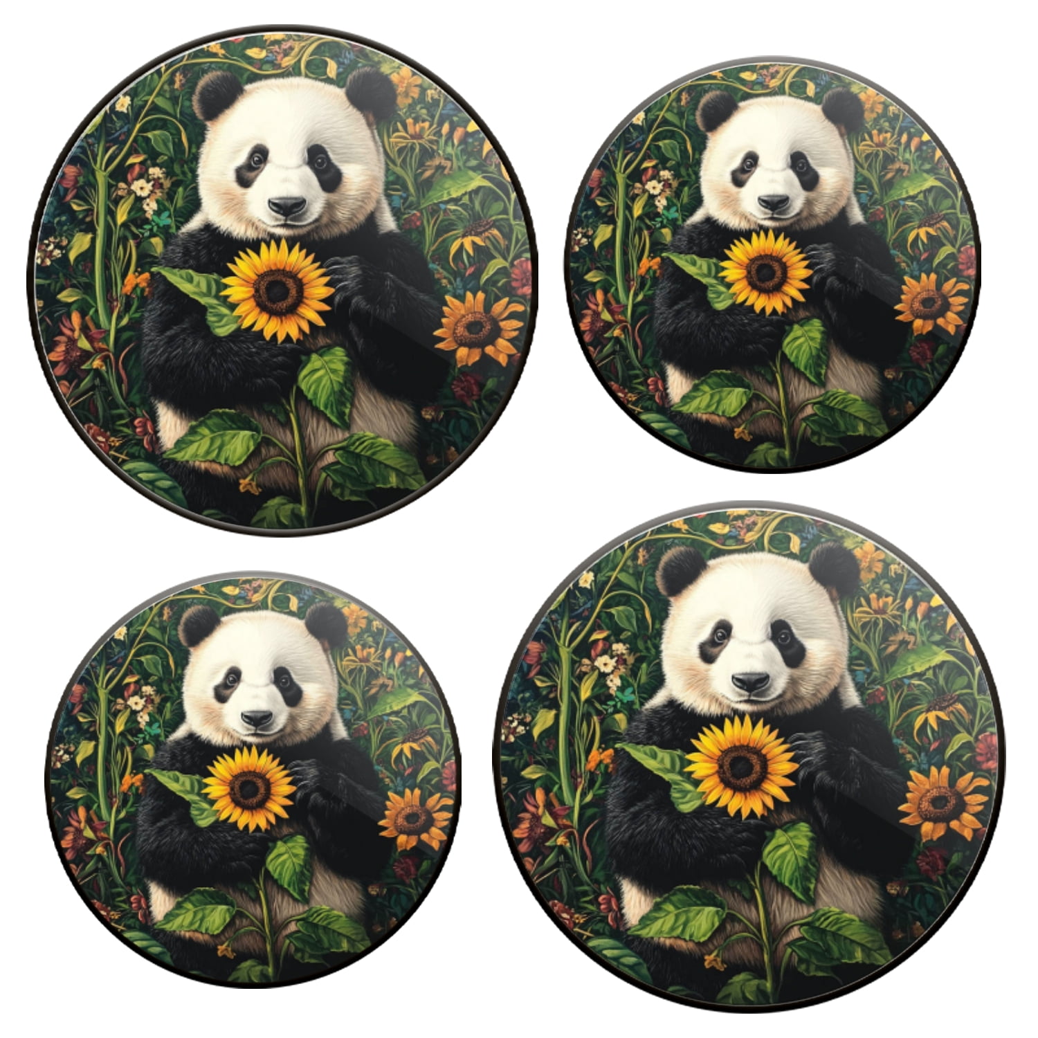 Electric Stove Top Covers Set of 4 for Range Accessories, Giant Panda ...