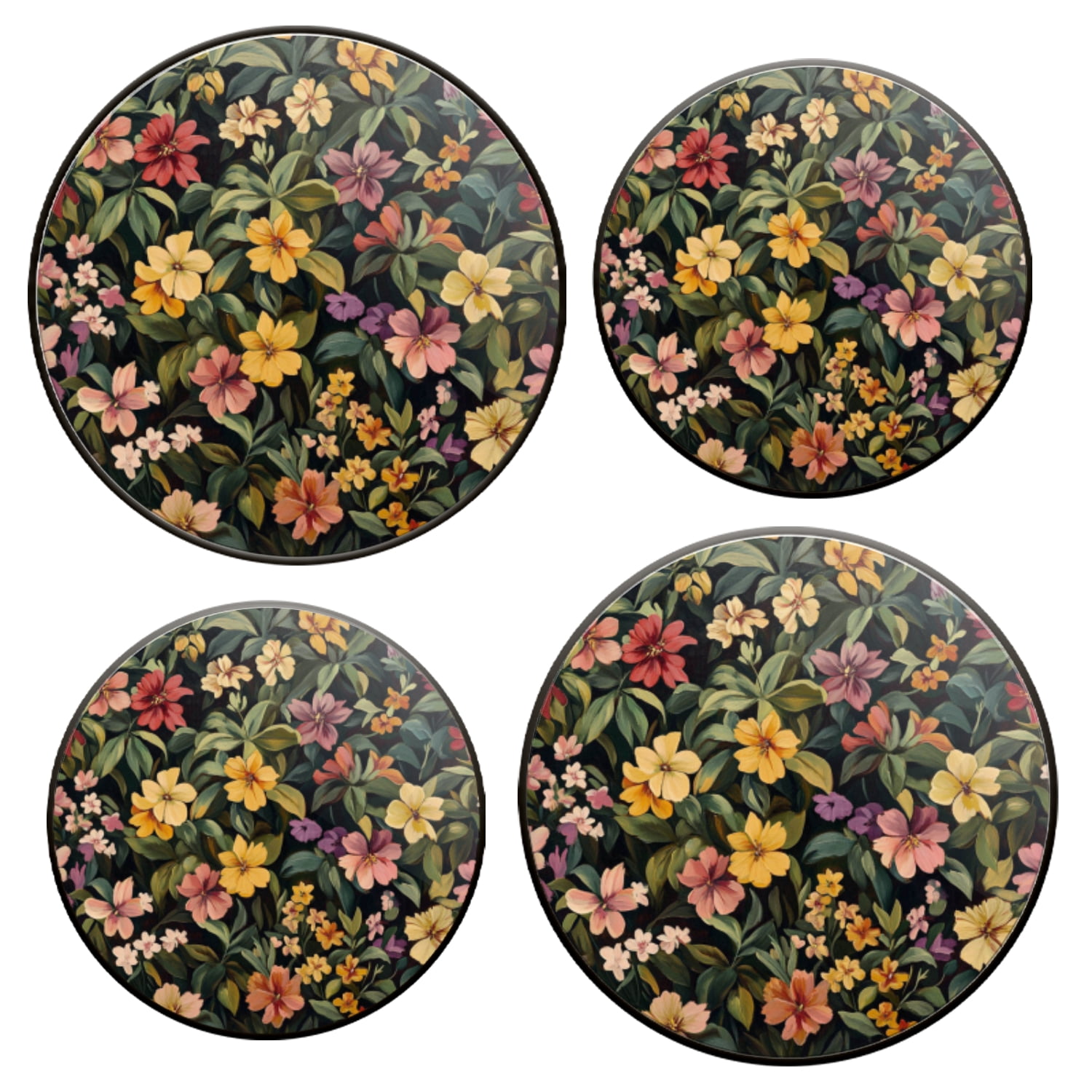 Electric Stove Top Covers Set of 4 for Range Accessories, Lush Orange - Bloom Ensemble Gas Stove ...