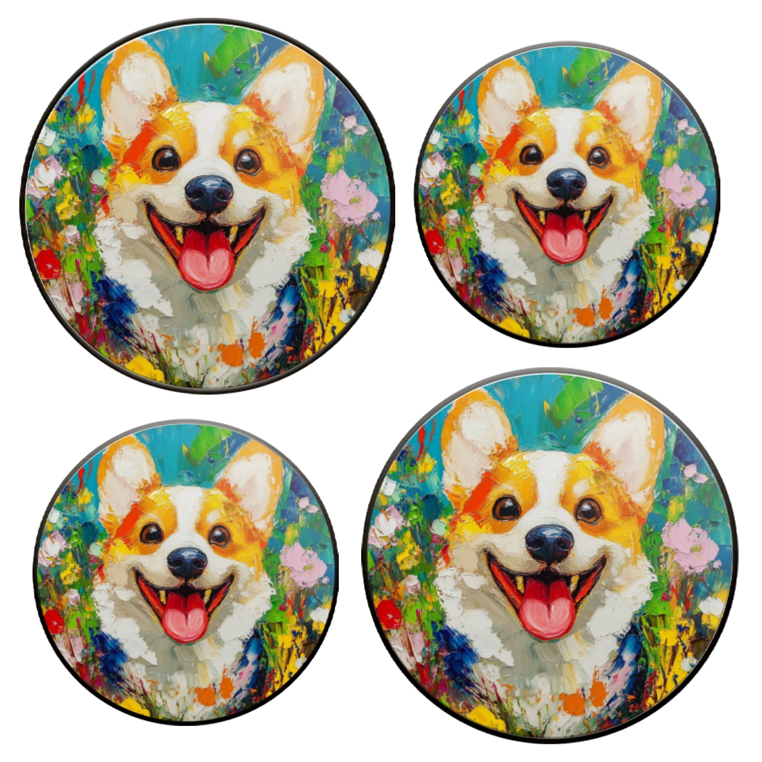 Electric Stove Top Covers Set of 4 for Range Accessories, Oil Painting ...