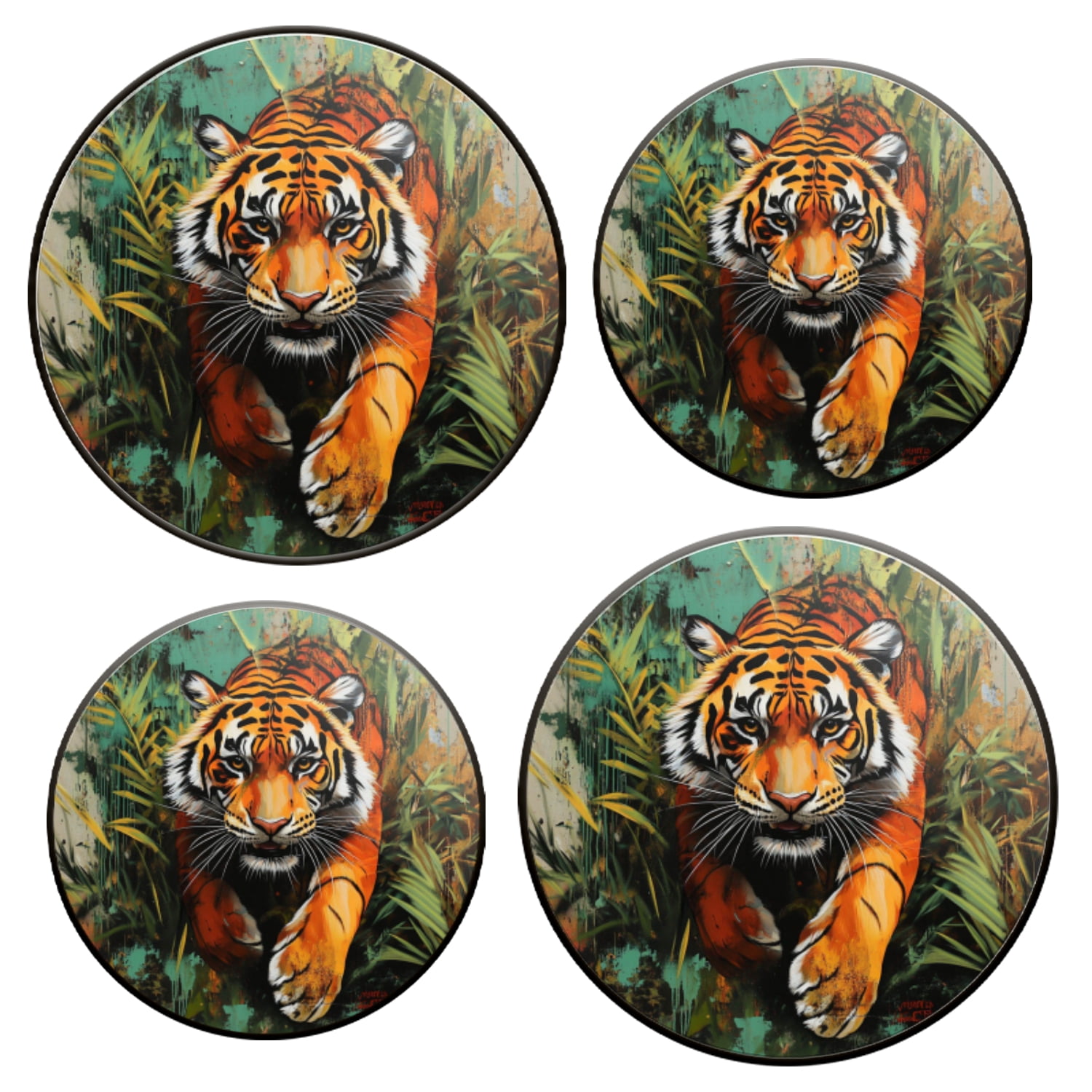 Electric Stove Top Covers Set of 4 for Range Accessories, Orange And ...