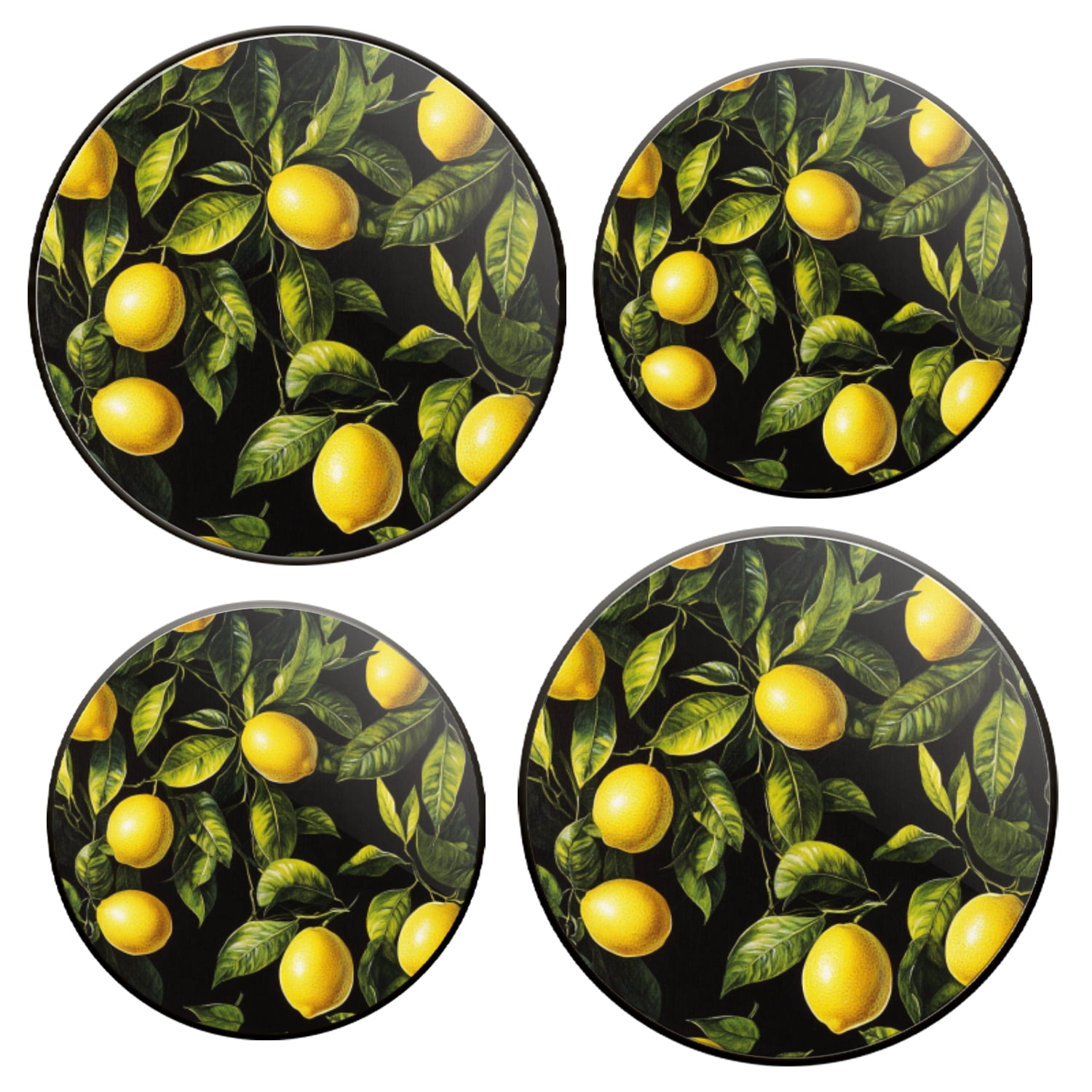 Electric Stove Top Covers Set of 4 for Range Accessories, Yellow Lemon ...