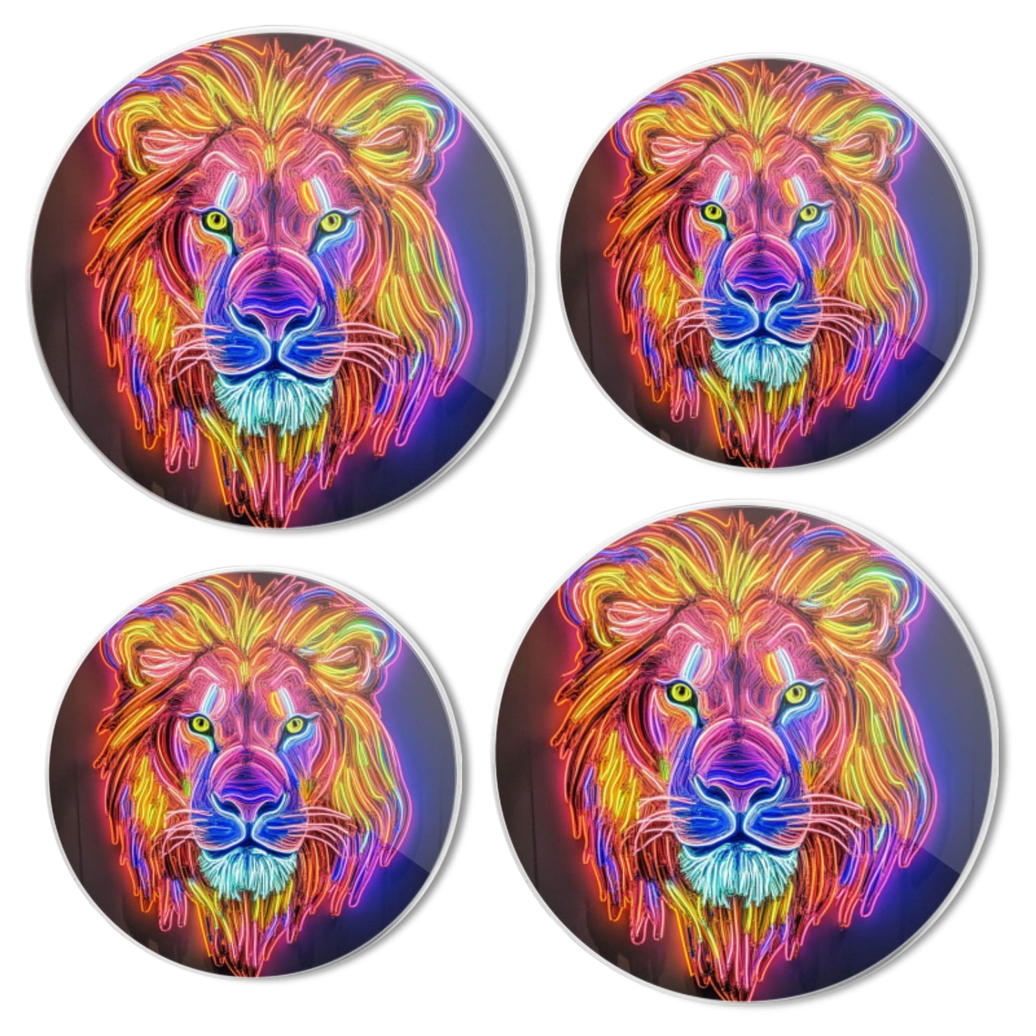 Electric Stove Top Covers Set of 4 for Range Accessories, Gorgeous Neon ...