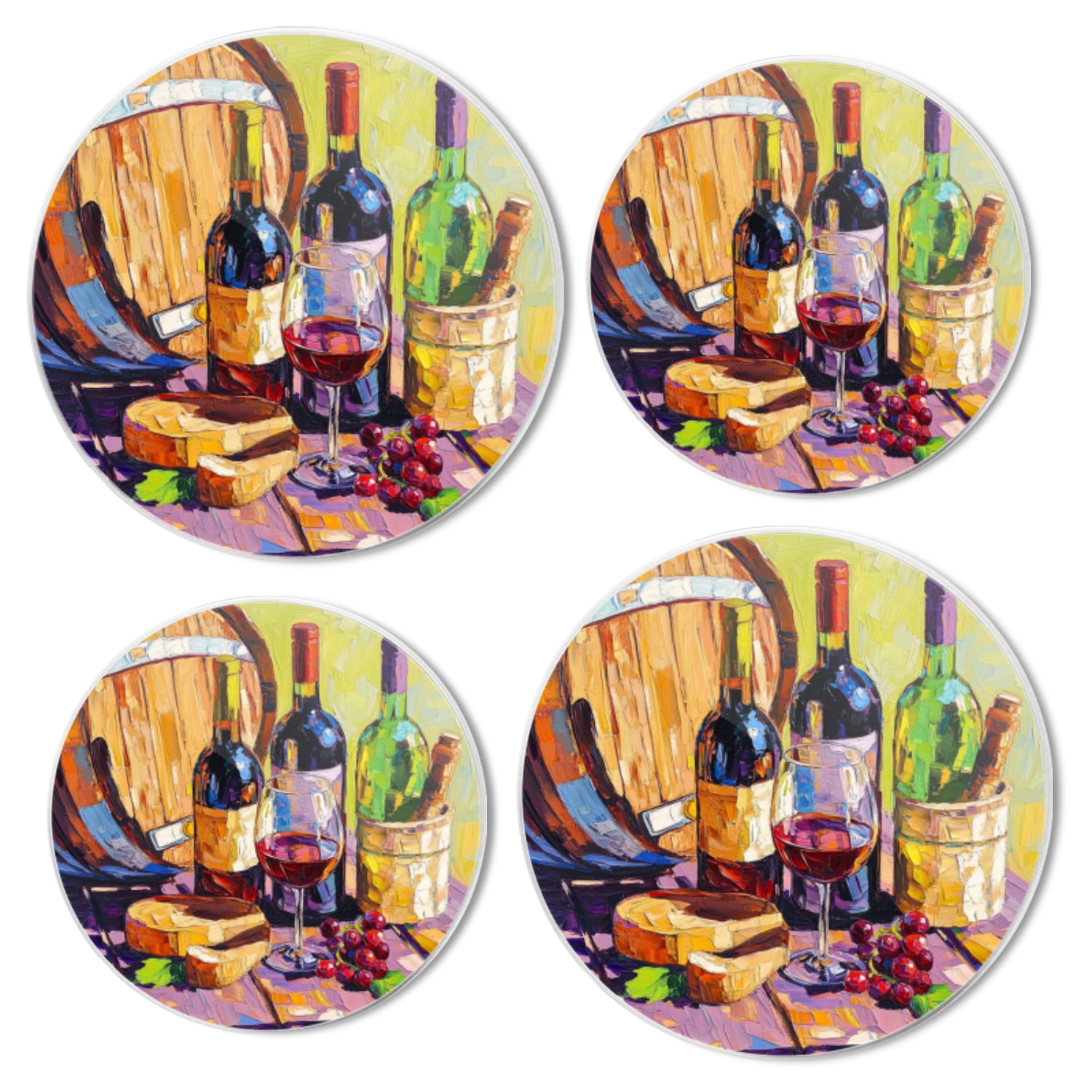 Electric Stove Top Covers Set of 4 for Range Accessories, Rustic Wine ...