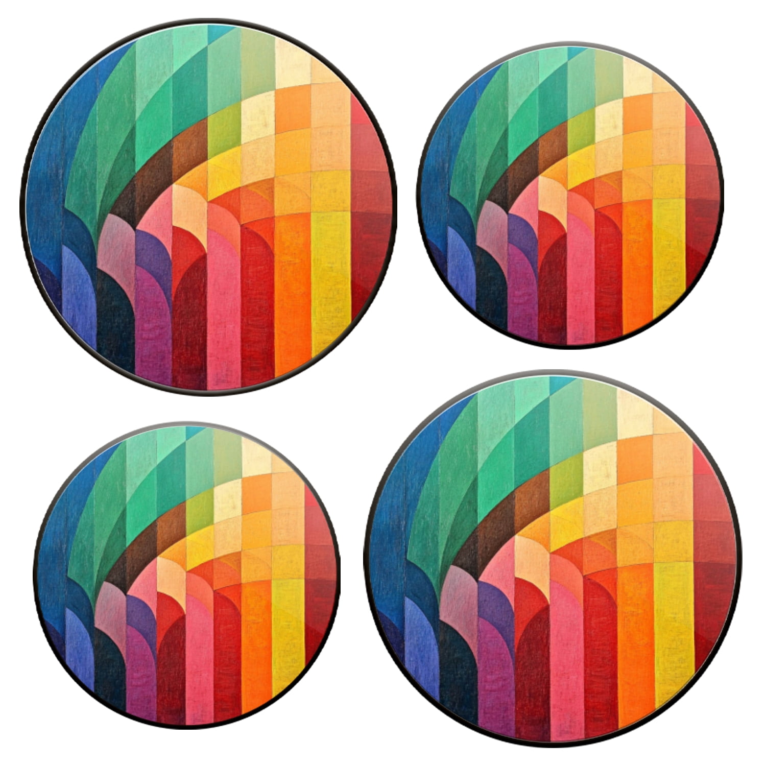 Electric Stove Top Covers Set of 4 for Range Accessories, Vibrant Arc ...