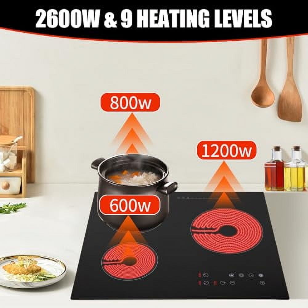 Electric Stovetop 3 Burners Radiant Electric Stove 110v 2600w Electric ...