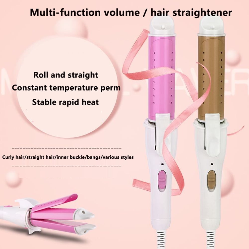 Electric Straight Roll Dual-Use Ceramic Curling Iron Hair Straightener ...