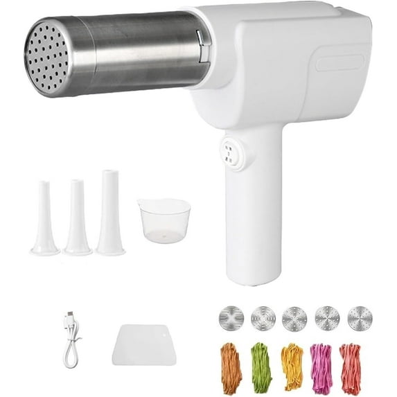 Electric String Hopper Maker | Cordless Handheld Pasta Machine, 5-in-1 ...