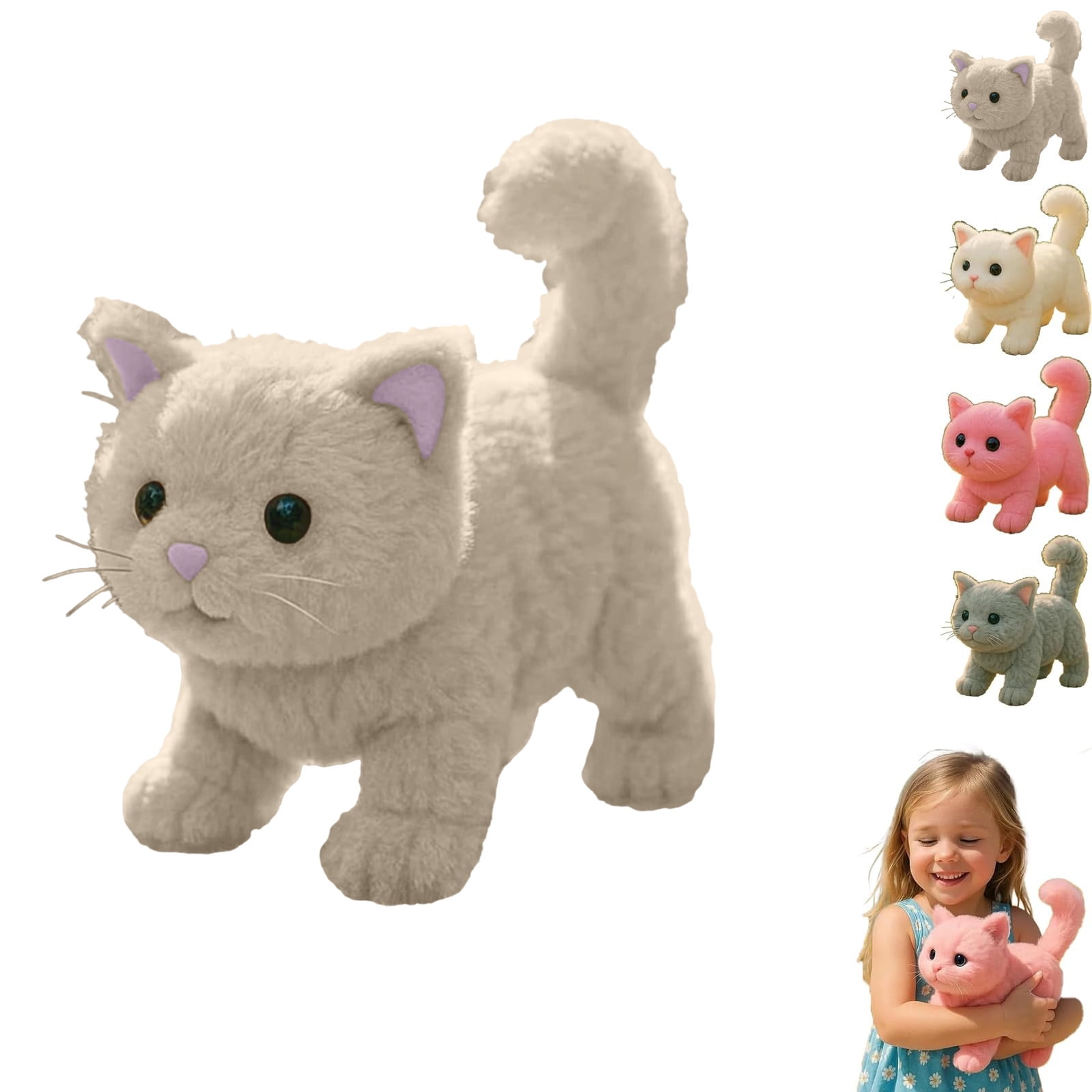 Electric Stuffed Animal with Sound Effects for Kids and Pet Lovers ...