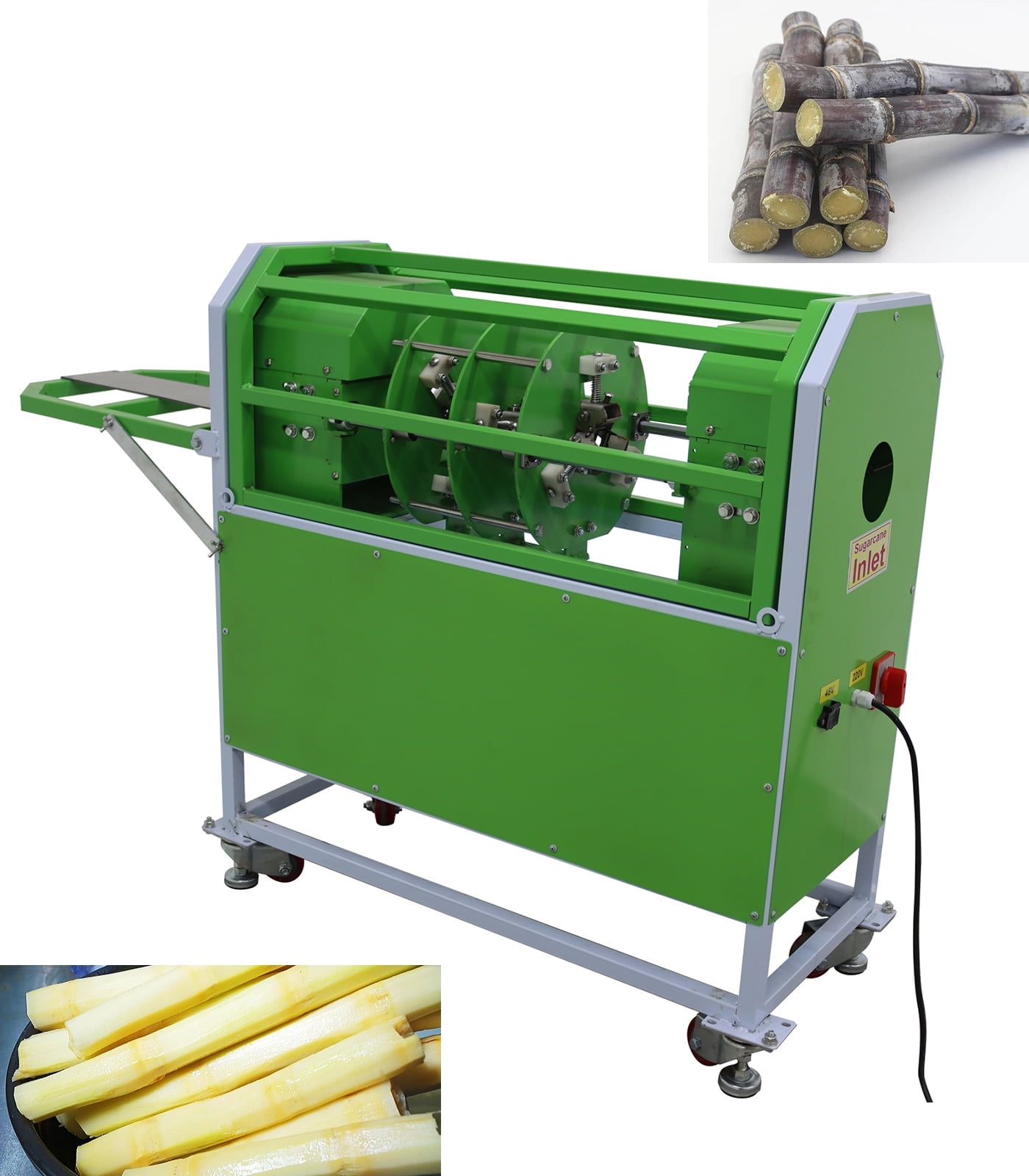 Electric Sugar Cane Peeler Steel Blade Sugarcane Skin Removal Machine ...
