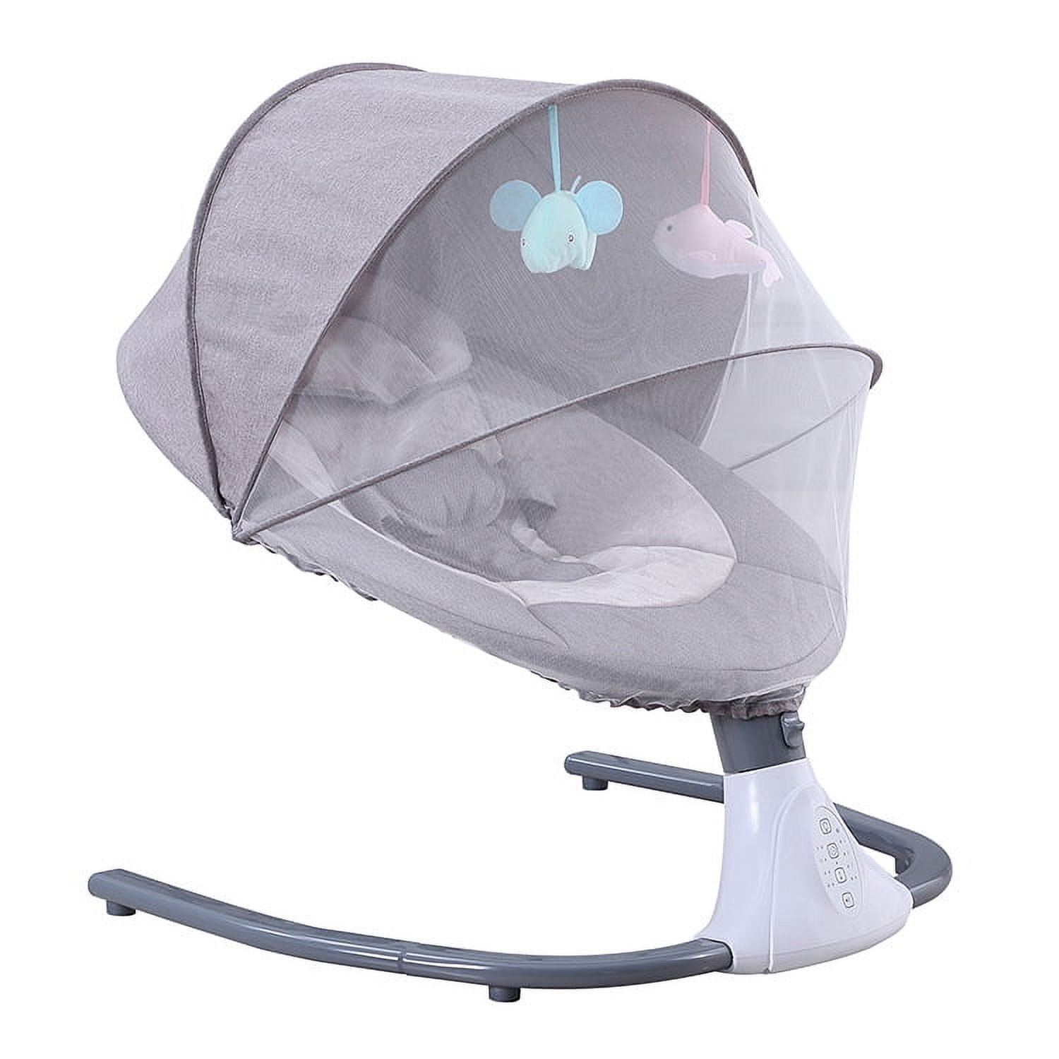 Electric Swing, Portable Baby Swing with Bluetooth Music, 4 Sway Speeds ...
