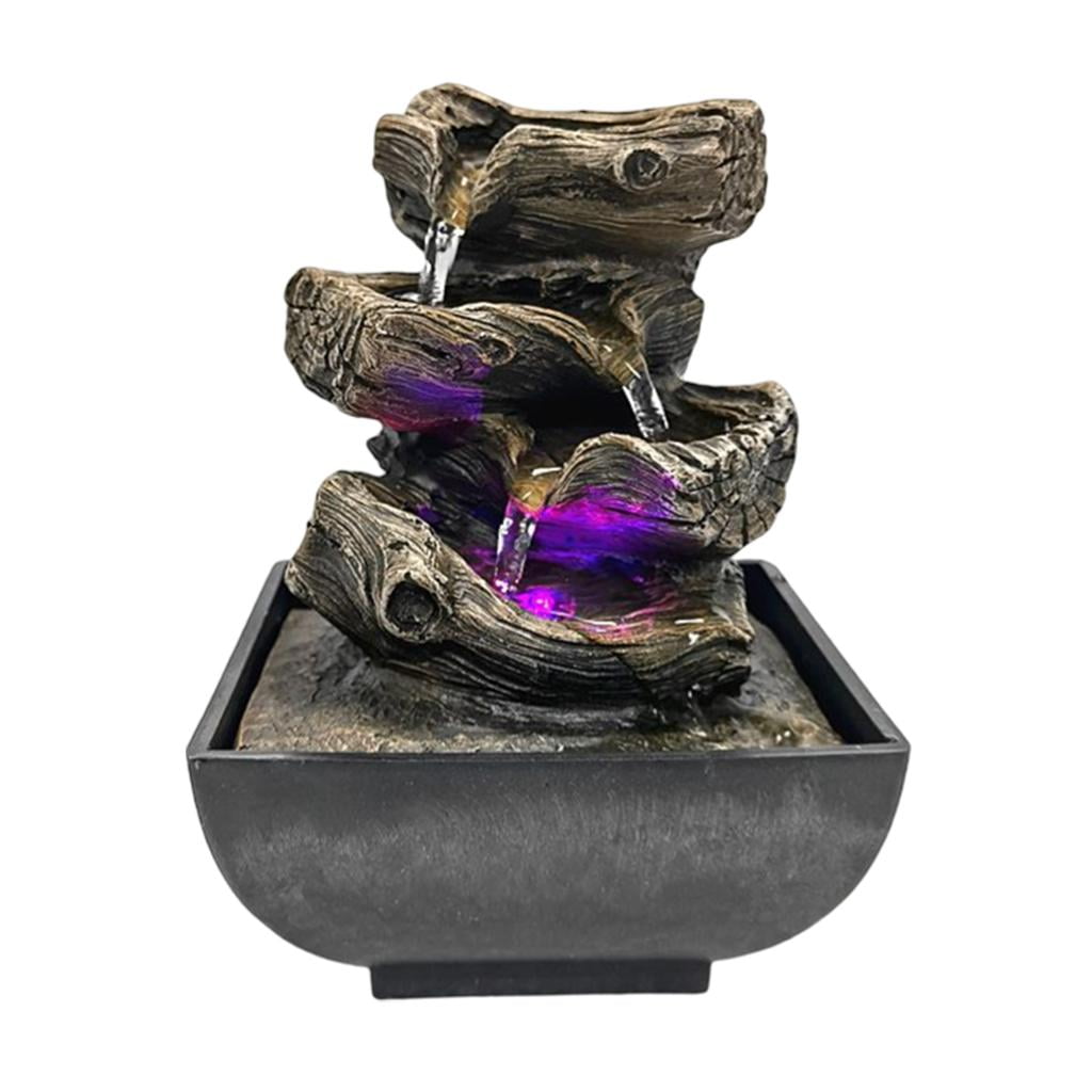 Electric Table Fountain Waterfall Soothing Relaxation Built-in ...