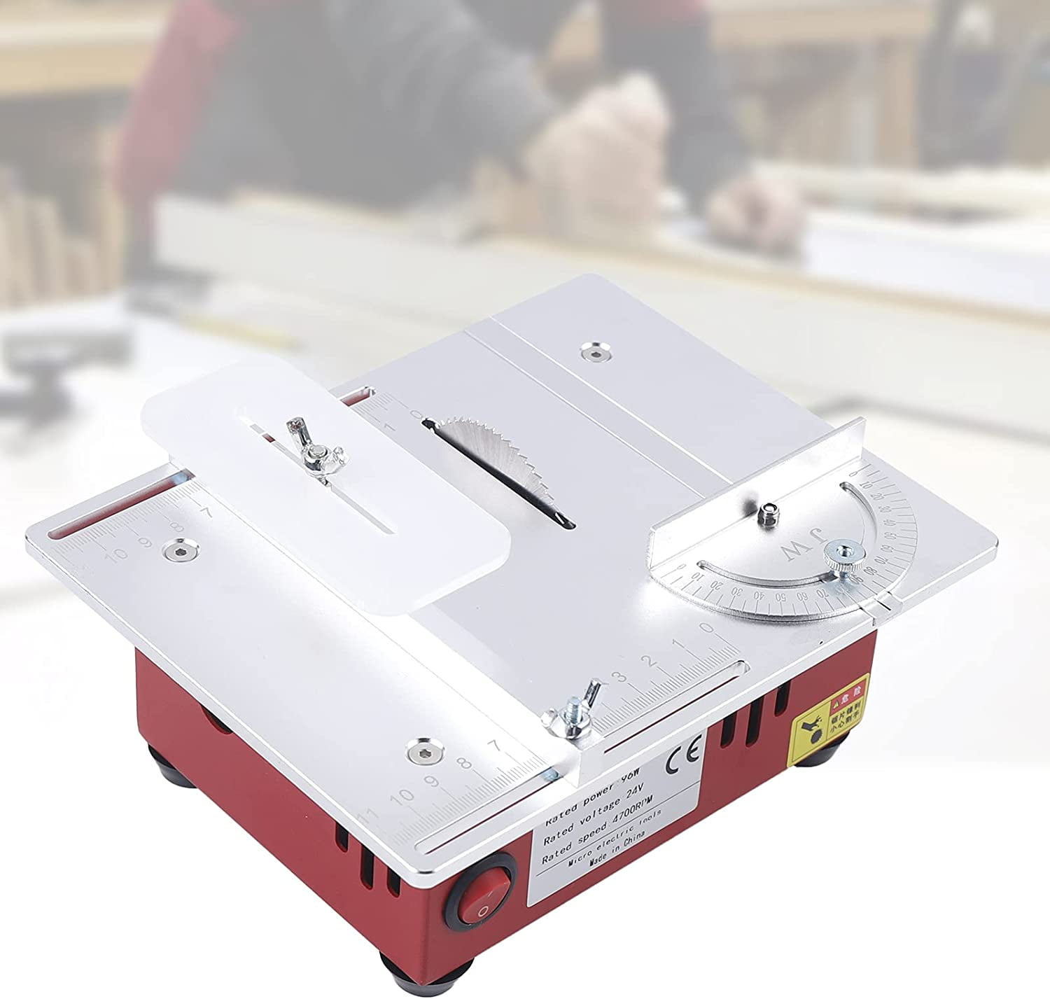 Electric Table Saw Cutter, Small Cutting Machine with Scaled Plate, 0 ...