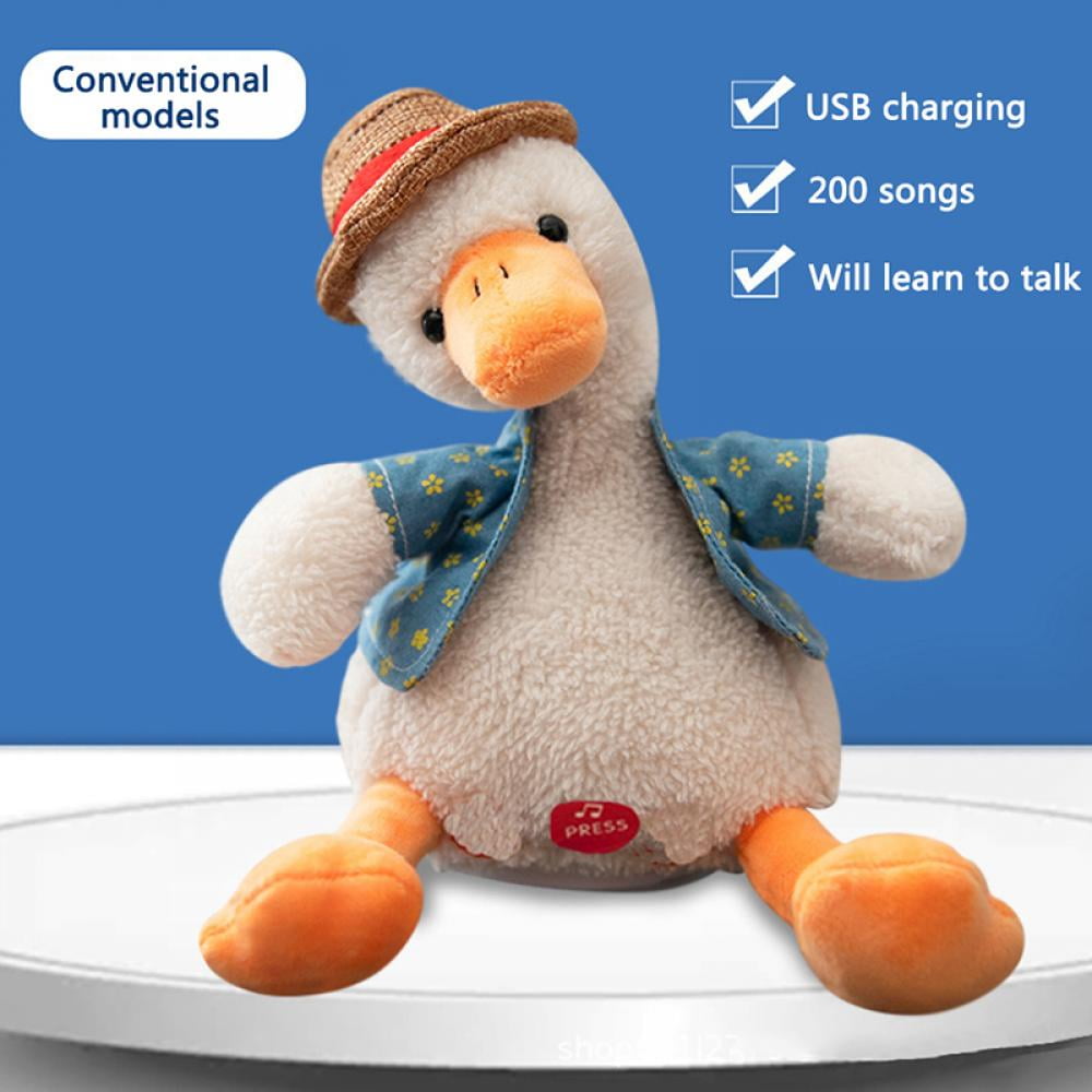 Electric Talking Duck Plush Toys Will Repeat Singing and Recording and ...