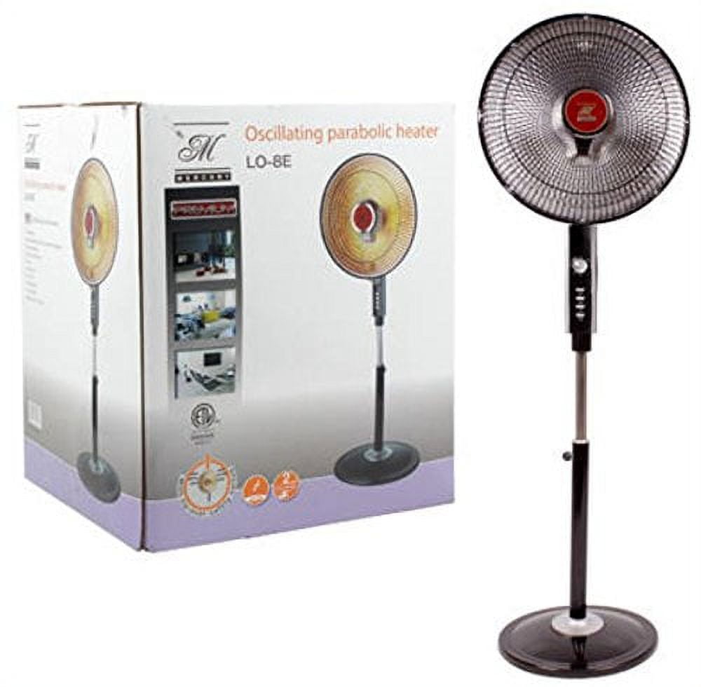 Electric Tall Stand Parabolic Oscillating Radiant Space Heater W/Timer ...