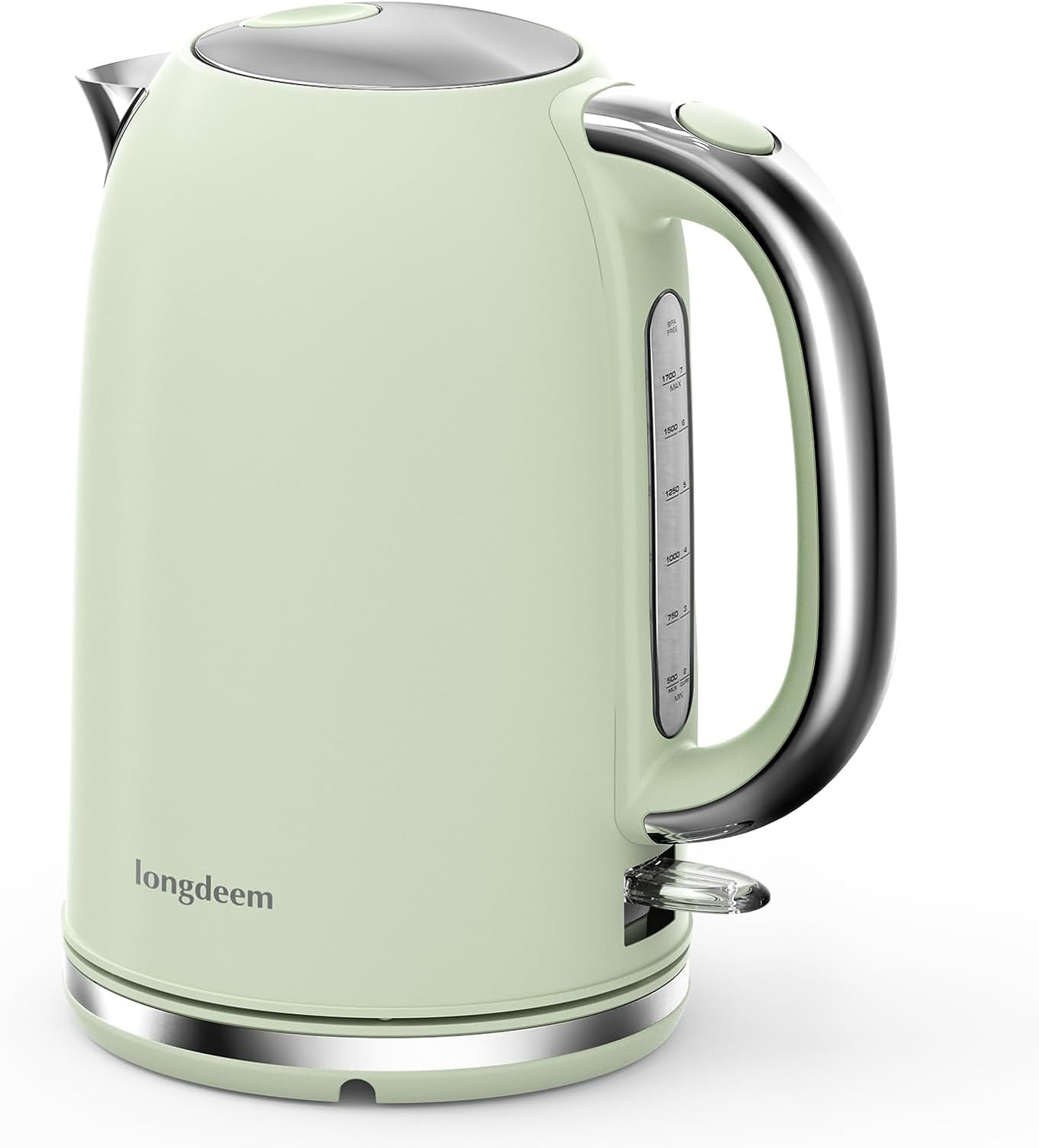 Electric Tea Kettle for Boiling Water, Wide Open Lid Stainless Steel ...