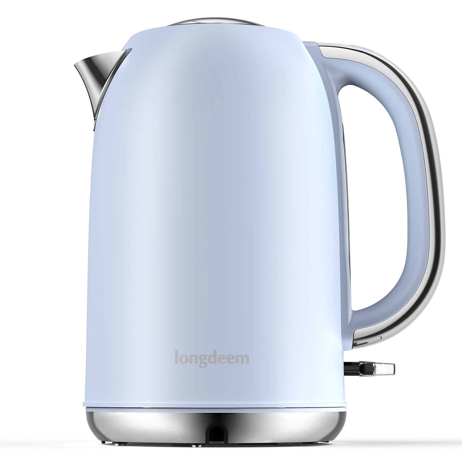 Electric Tea Kettle, Longdeem 1.7L Stainless Steel Water Boiler ...