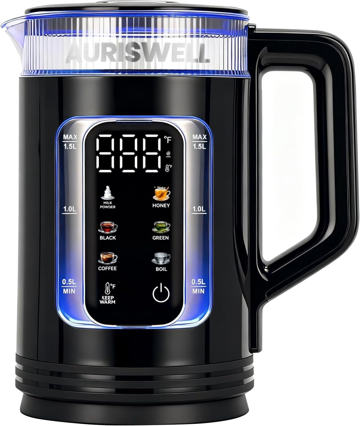 Electric Tea Kettle with Temperature Control, Glass smart Water Boiler ...