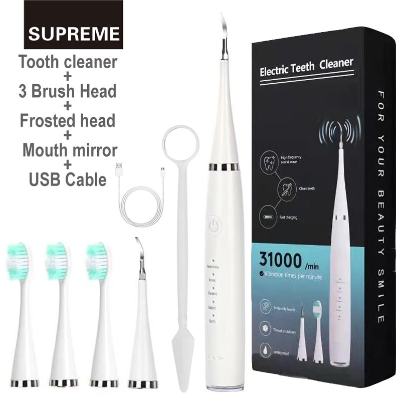 Electric Teeth Cleaner Sonic Dental Teeth Scaler Dental Calculus Stain ...