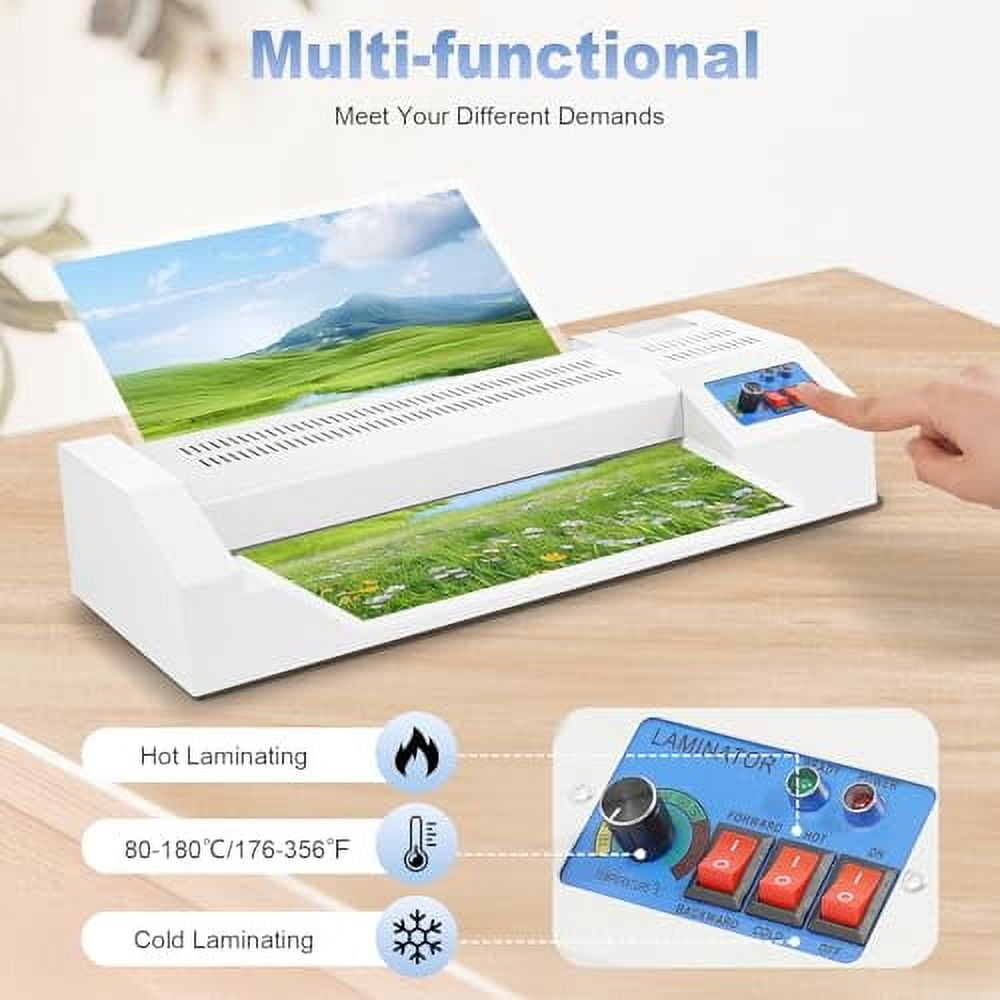 Electric Thermal Laminator Machine Large Laminator for A4/A3 Paper Hot/Cold Roll Laminating ...