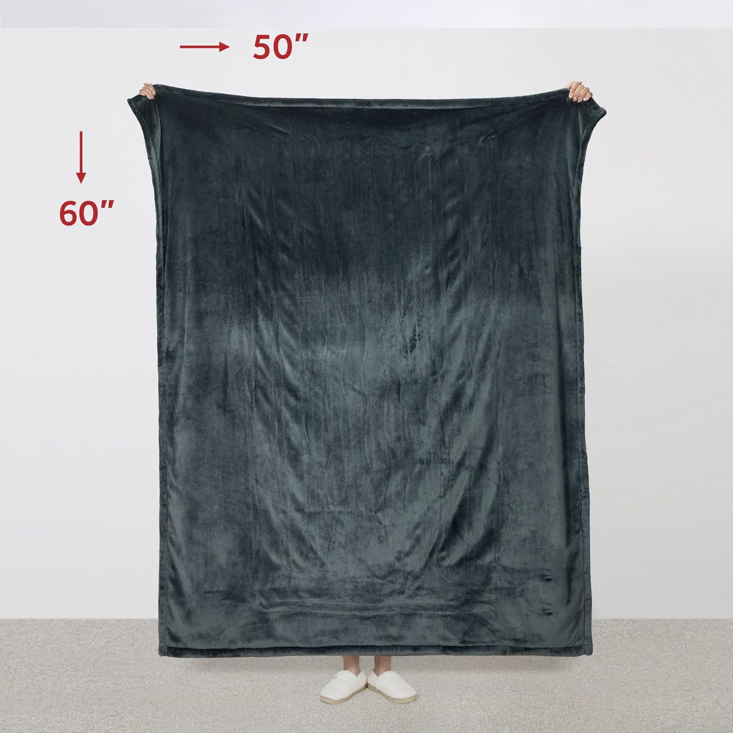 Electric Throw Royal Mink Sherpa Heated Blanket, 4 Heat Settings, 4 ...