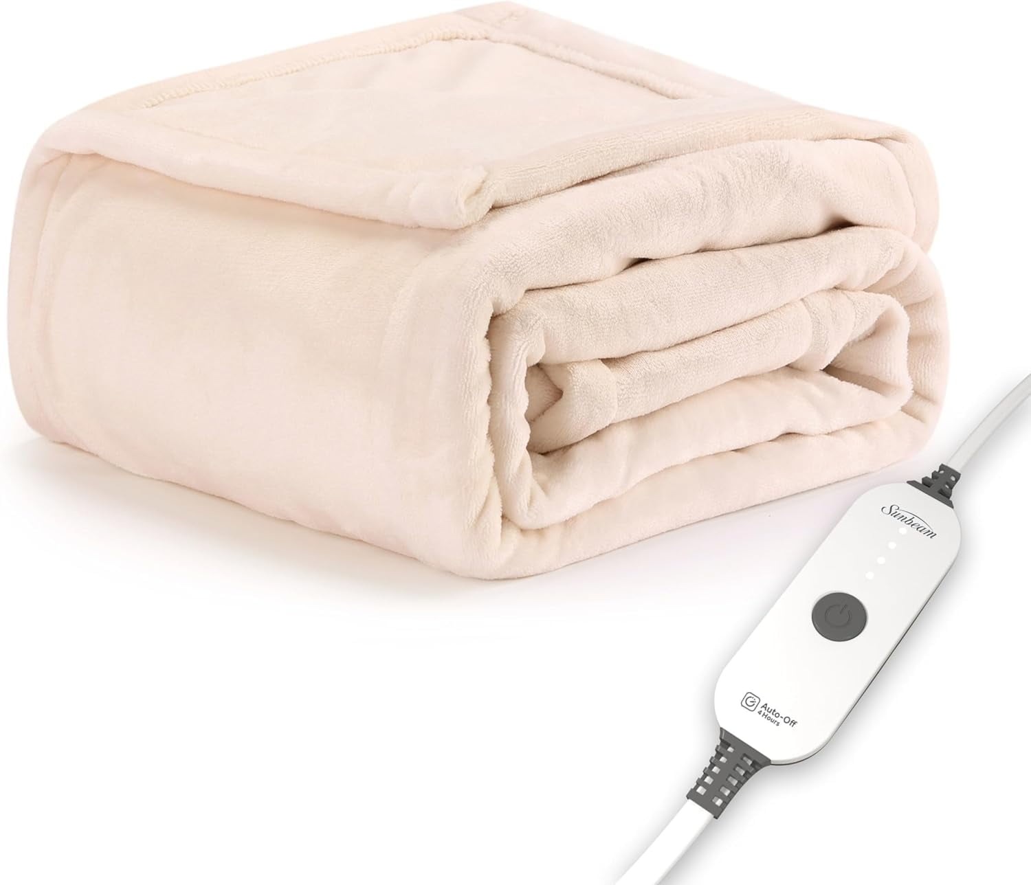 Electric Throw Royal Posh Velvet Heated Blanket, 4 Heat Settings, 4 ...