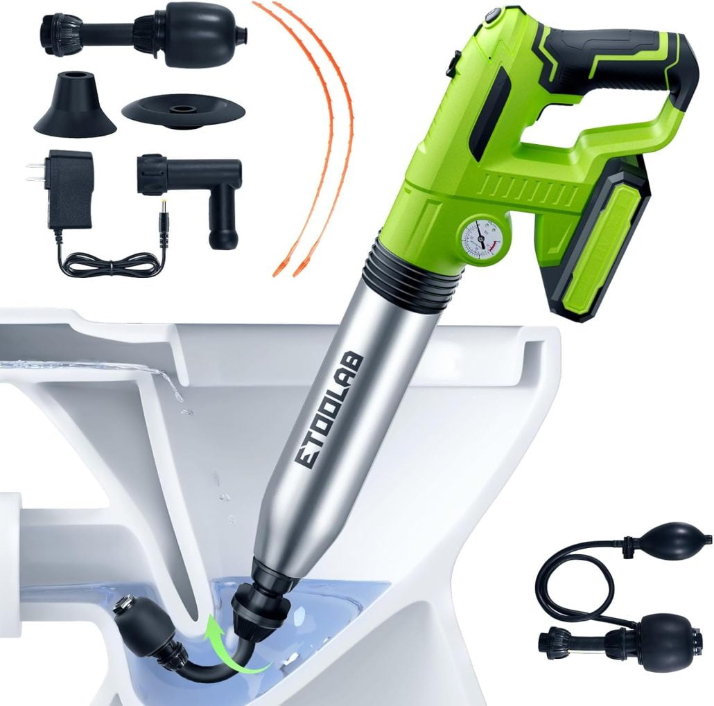 Electric Toilet Plunger Heavy Duty，Drain Clog Remover Tools,High ...