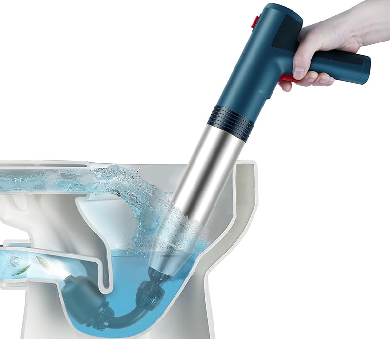 Electric Toilet Plunger High Pressure Electric Air Drain Blaster Gun ...
