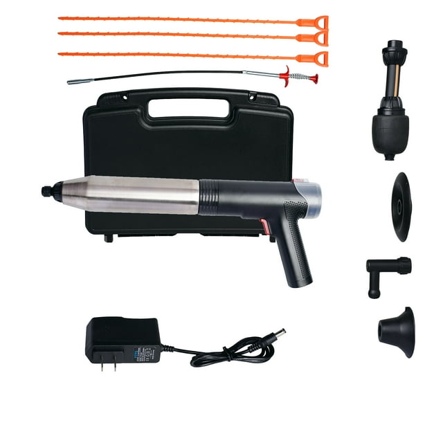 Electric Toilet Plunger Kit, Powerful High-Pressure Drain Plumb Plunger ...