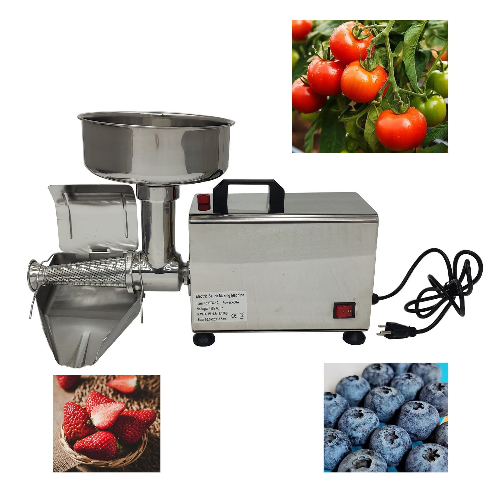 Commercial Electric Tomato Jam Press Strainer Machine Fresh Fruits ...
