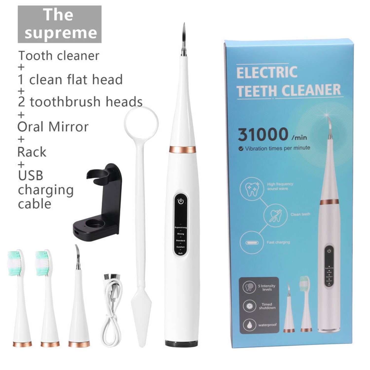 Electric Tooth Cleaning Instrument - Portable Teeth Cleaner, Electric ...