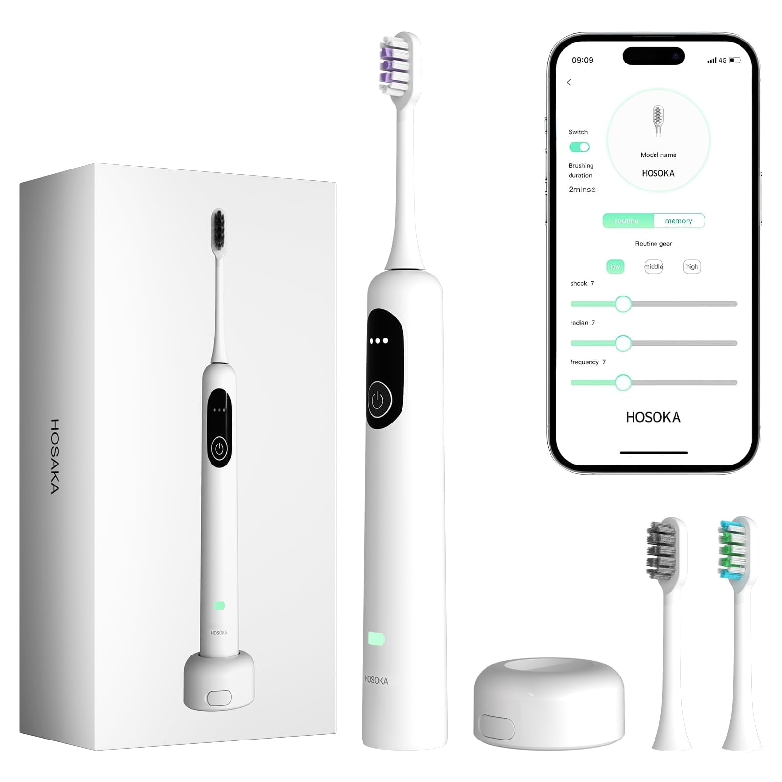 Electric Toothbrush for Adults, IFF17 60° Oscillating & Vibration Sonic ...
