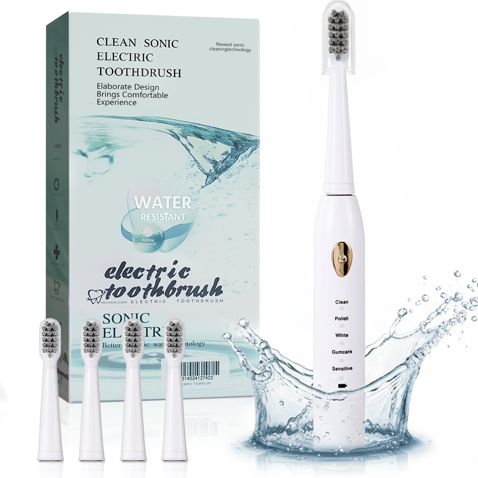 Electric Toothbrush for Adults and Kids, Rechargeable Toothbrush with 4 ...