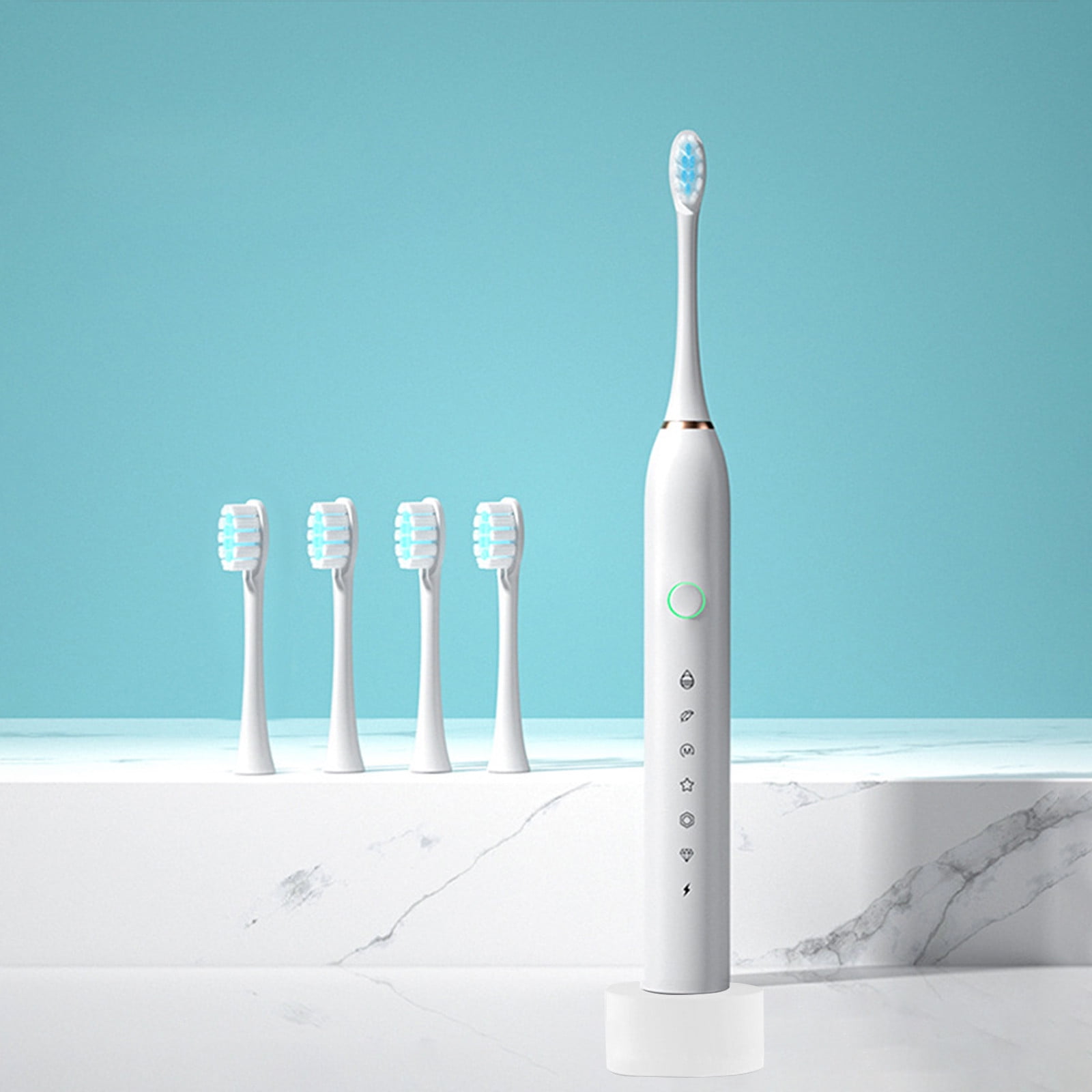 Electric Toothbrush,Electric Toothbrush with 4 Brush Heads,6 Gears ...