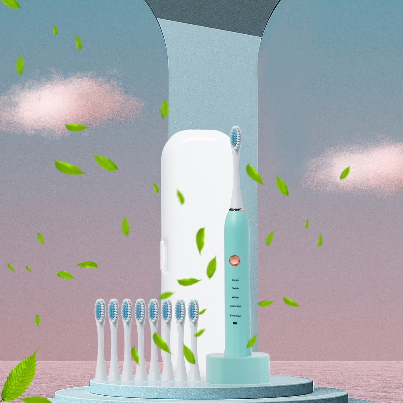 Electric Toothbrush Low Noise Portable Smart Timer Vibration Waterproof ...