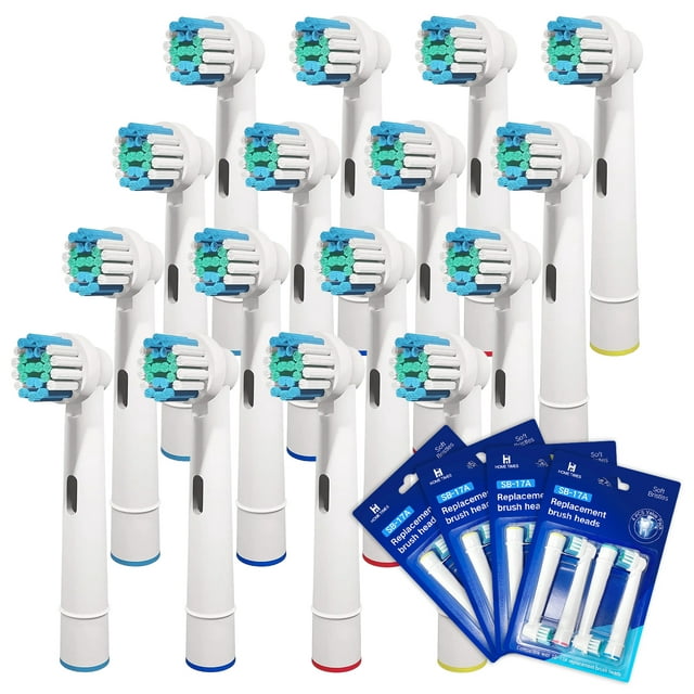 Electric Toothbrush Replacement Heads 16 Pack / Compatible Oral B Braun ...
