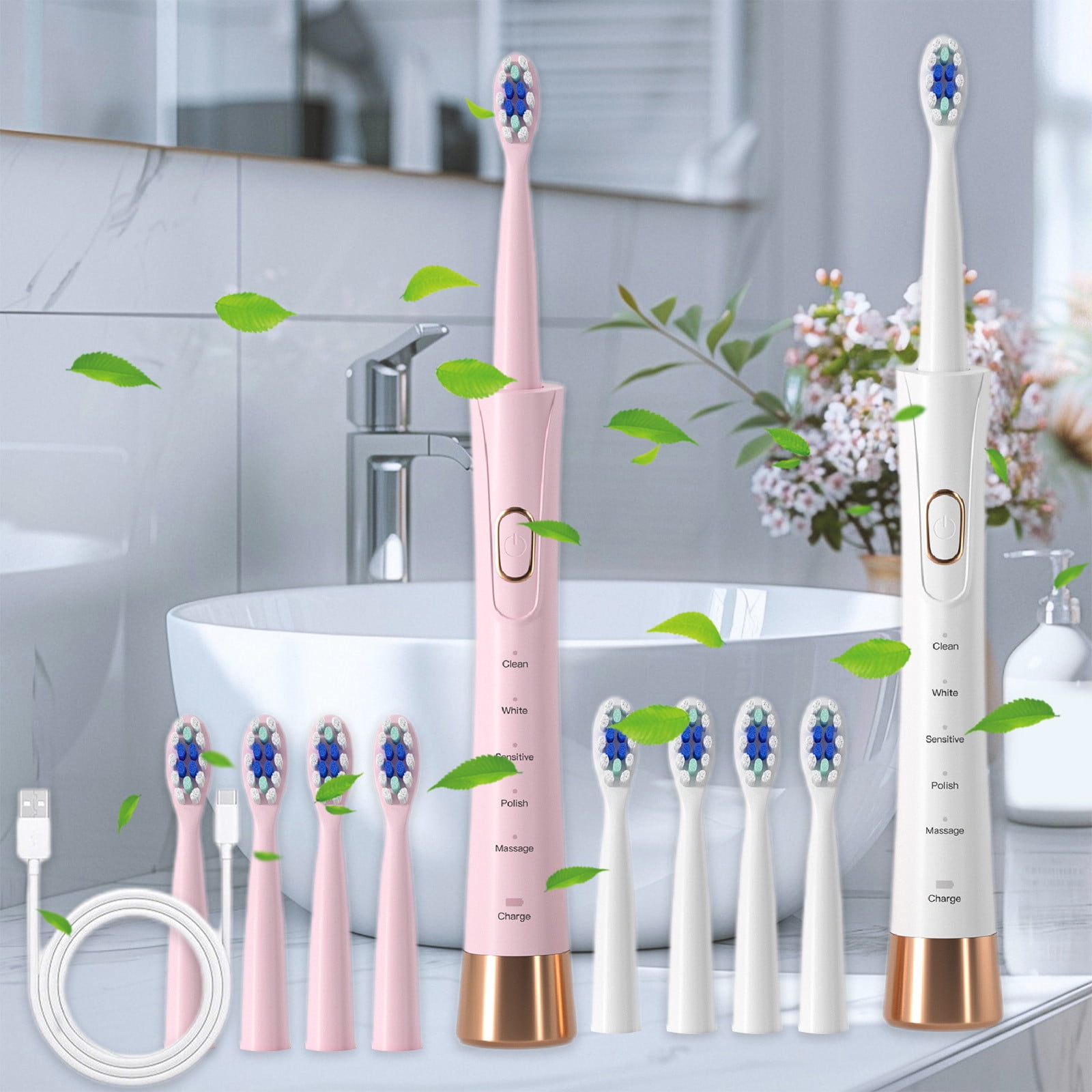 Electric Toothbrush, Smart 5-Speed Bristles, Waterproof Design, Soft ...