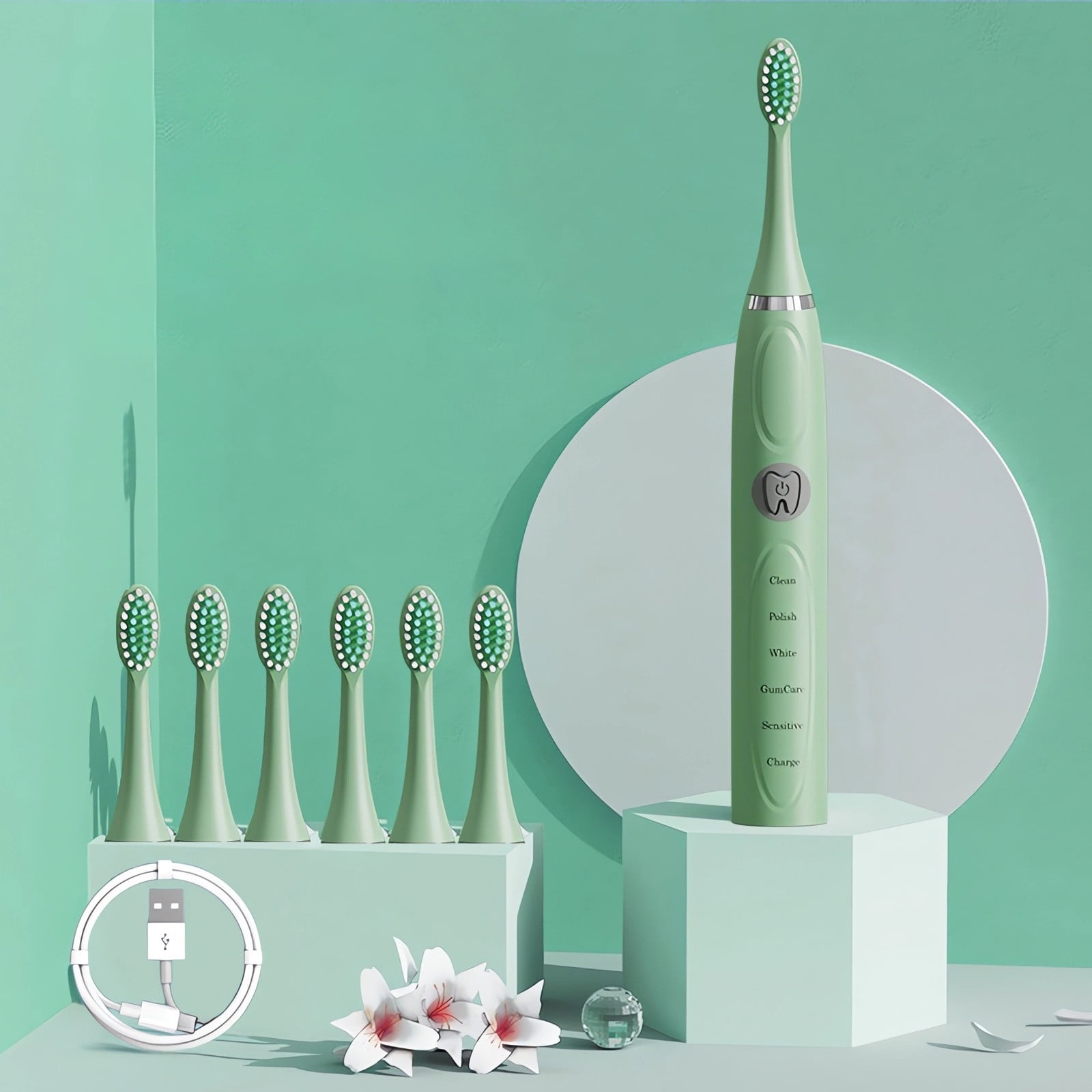 Electric Toothbrush, Soft Bristle Power Toothbrush, Waterproof ...