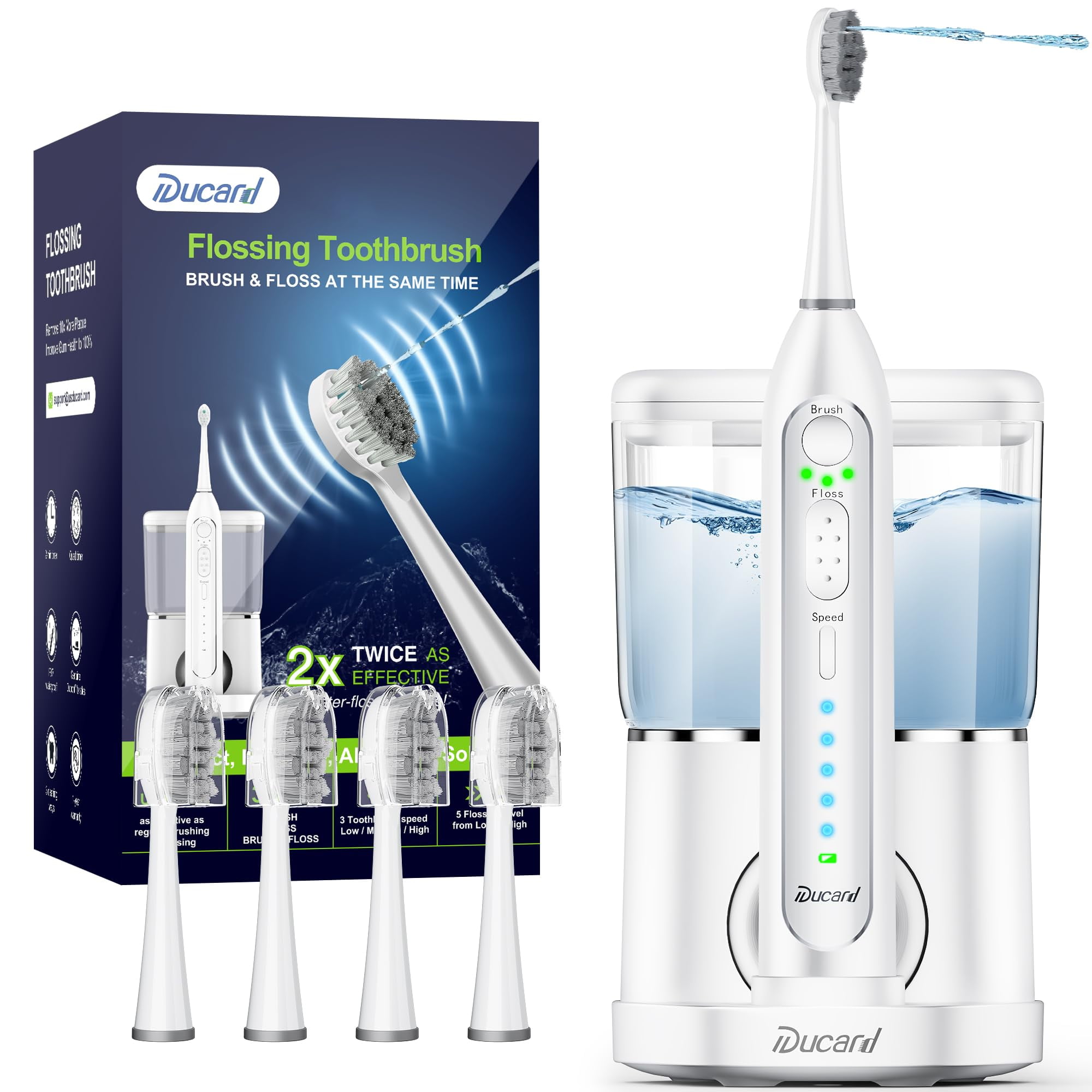 Electric Toothbrush with Water KEF16 Flosser,Professional Flossing ...