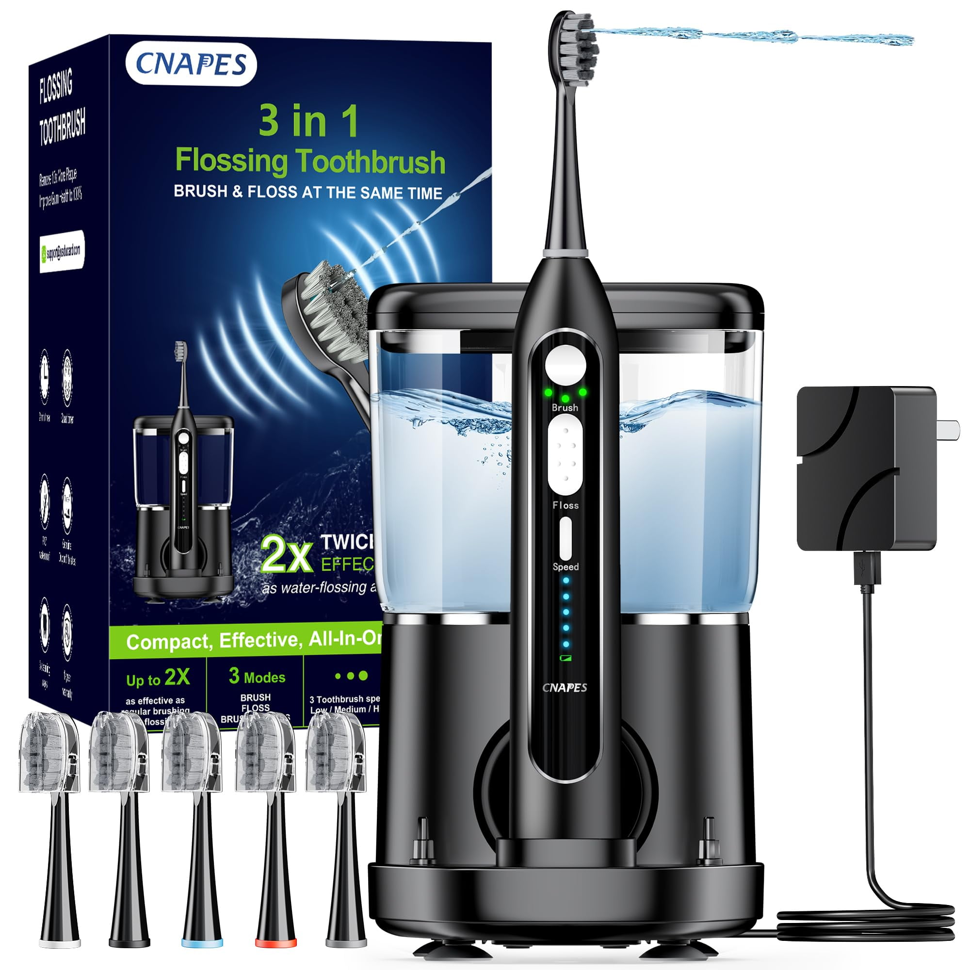 Electric Toothbrush with Water TSF6 Flosser Combo One - 1 Professional ...
