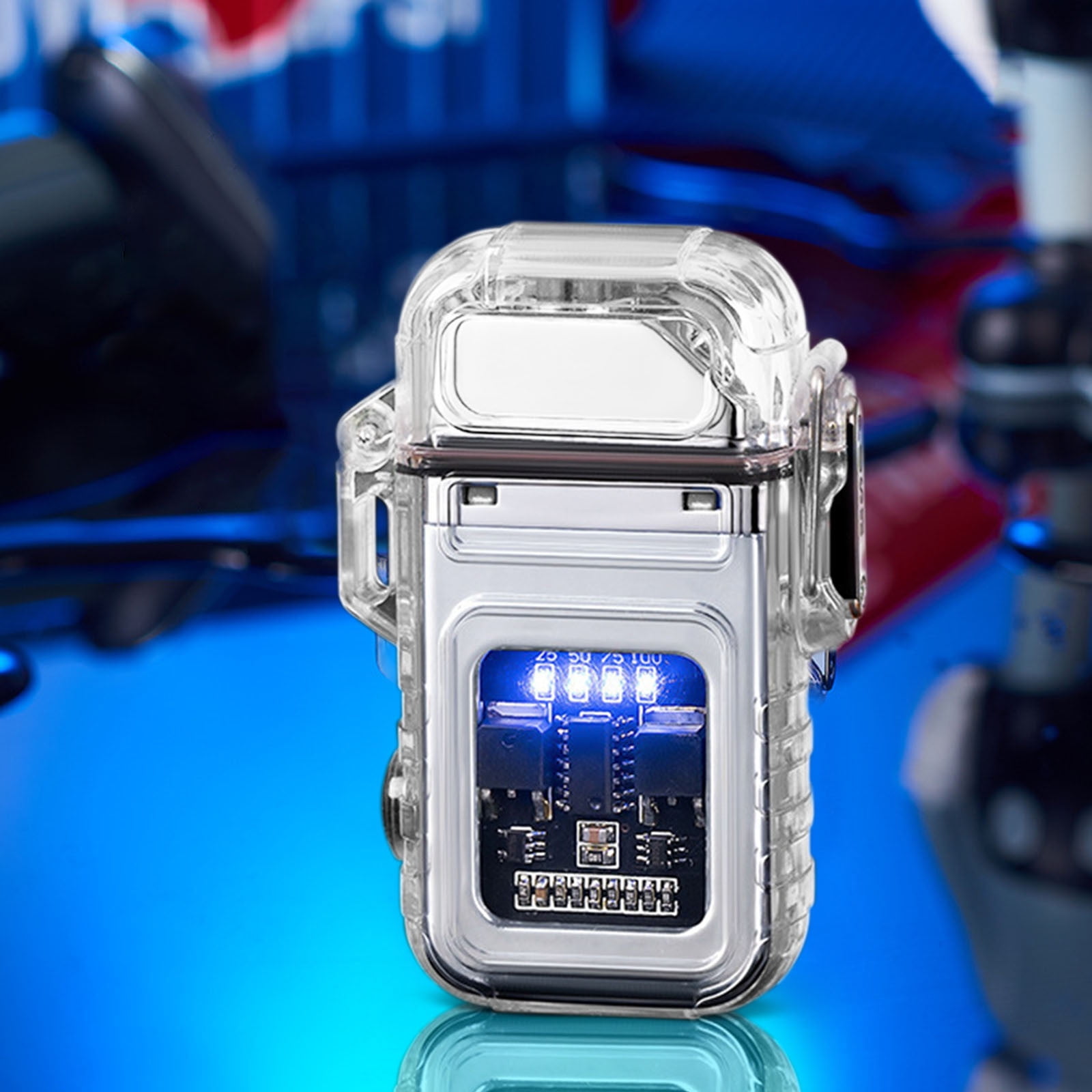 Electric Torch Arc Lighter with Flashlight Transparent Waterproof ...