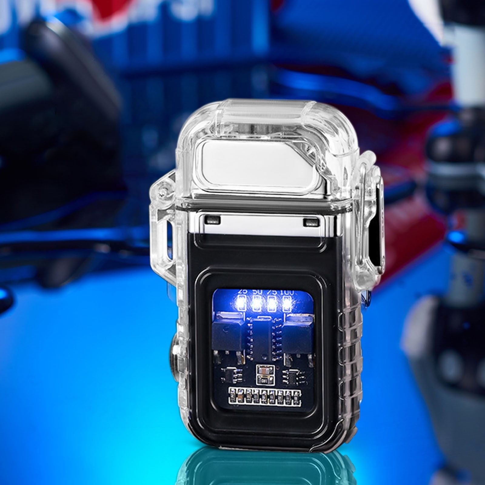 Electric Torch Arc Lighter with Flashlight Transparent Waterproof ...