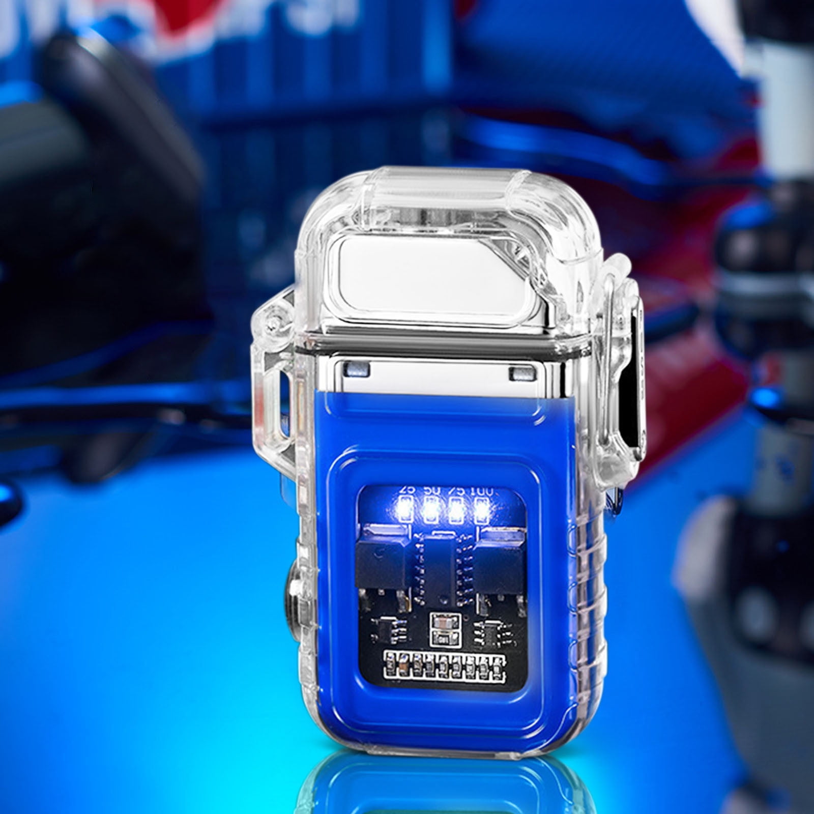 Electric Torch Arc Lighter with Flashlight Transparent Waterproof ...