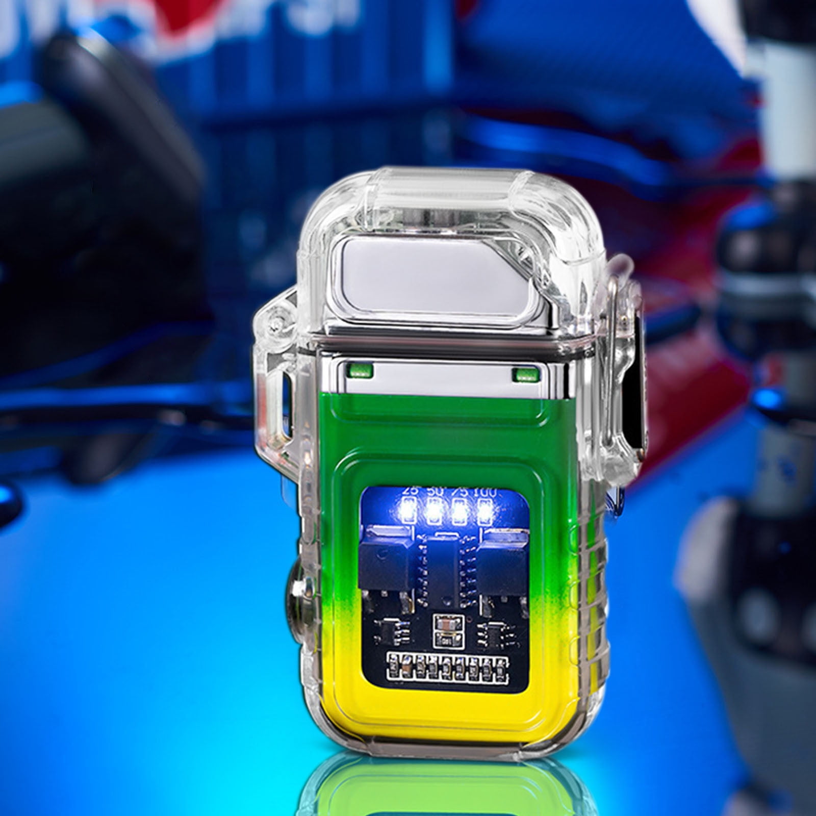 Electric Torch Arc Lighter with Flashlight Transparent Waterproof ...