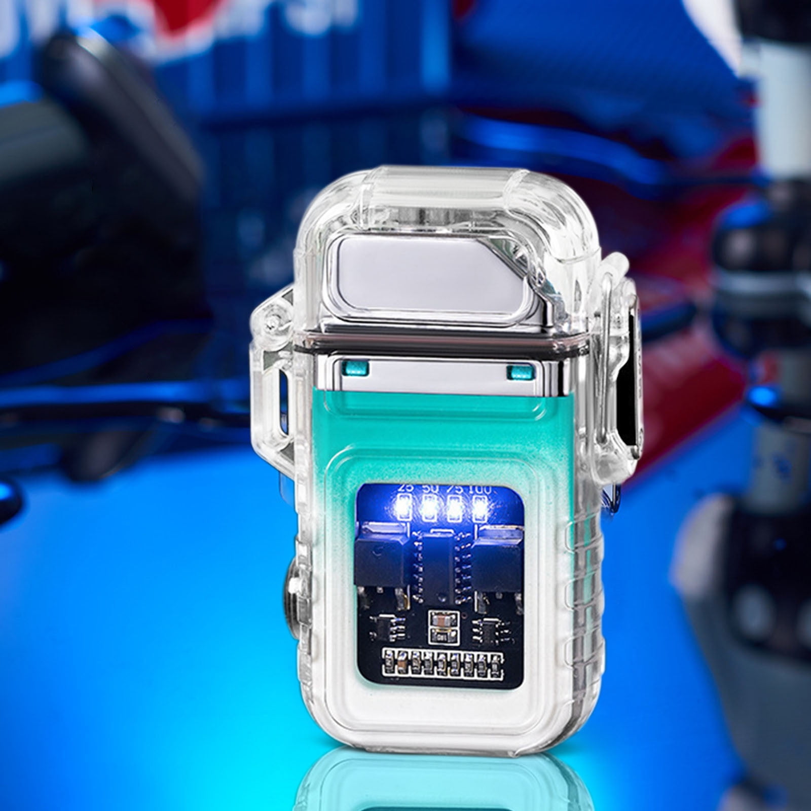 Electric Torch Arc Lighter with Flashlight Transparent Waterproof ...