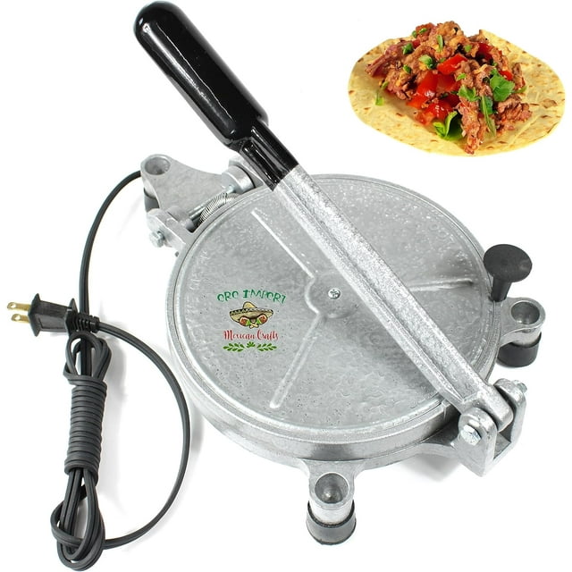 Electric Tortilla Press Maker Chapati Machine Flour Burrito Roti Press ...