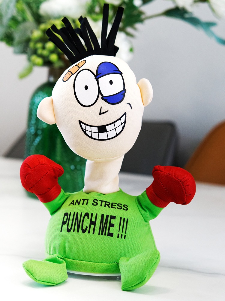 Electric Toys The Beaten Villain Vented His Screams Doll Green Short Plush Cartoon 250g PP ...